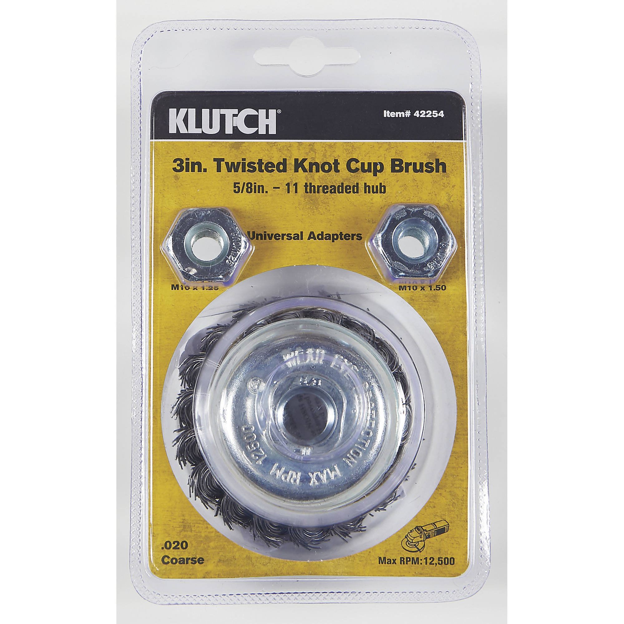 Klutch 3in. Twisted Knot Cup Brush | Northern Tool