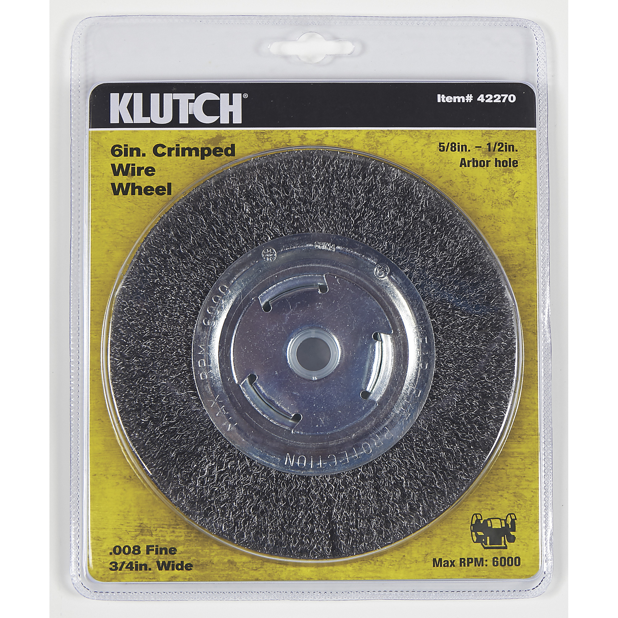 Klutch 6in. Fine Crimped Wire Wheel | Northern Tool
