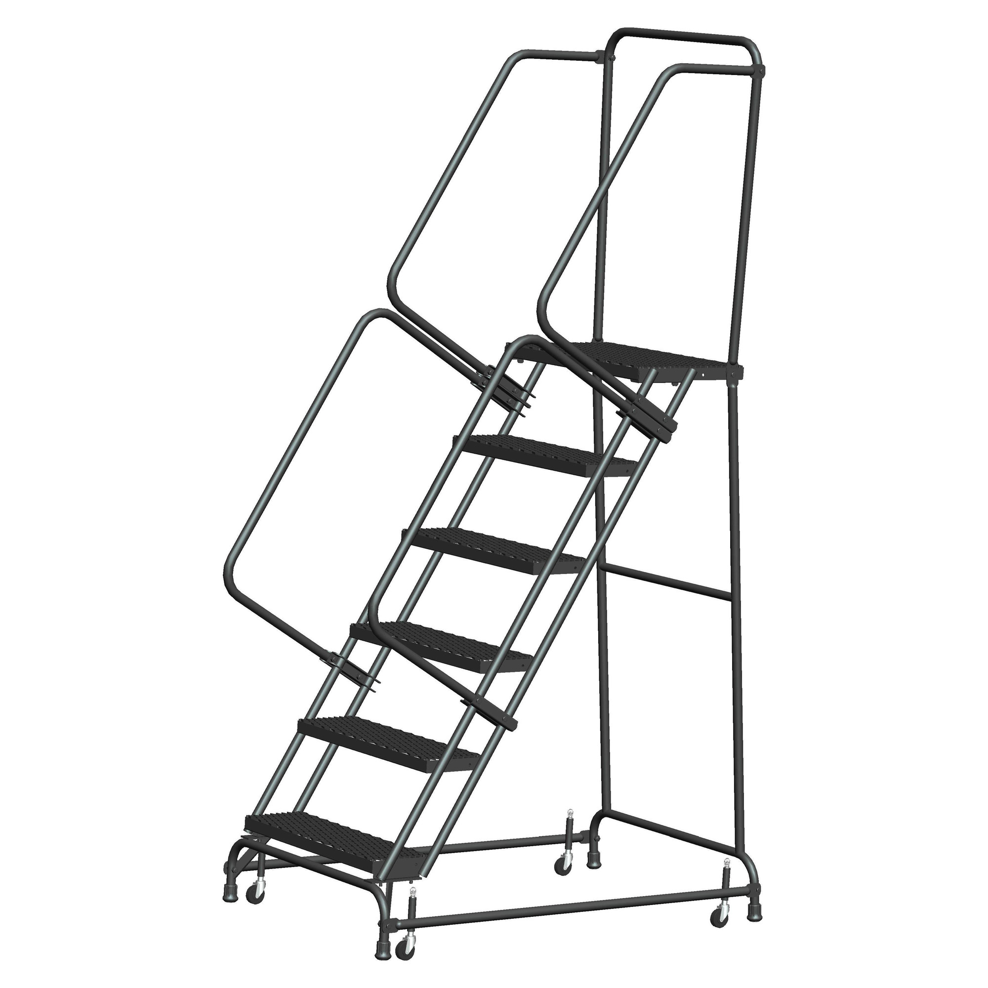 Ballymore, Rolling Ladder, Overall Height 90 in, Steps 6 Material Steel ...
