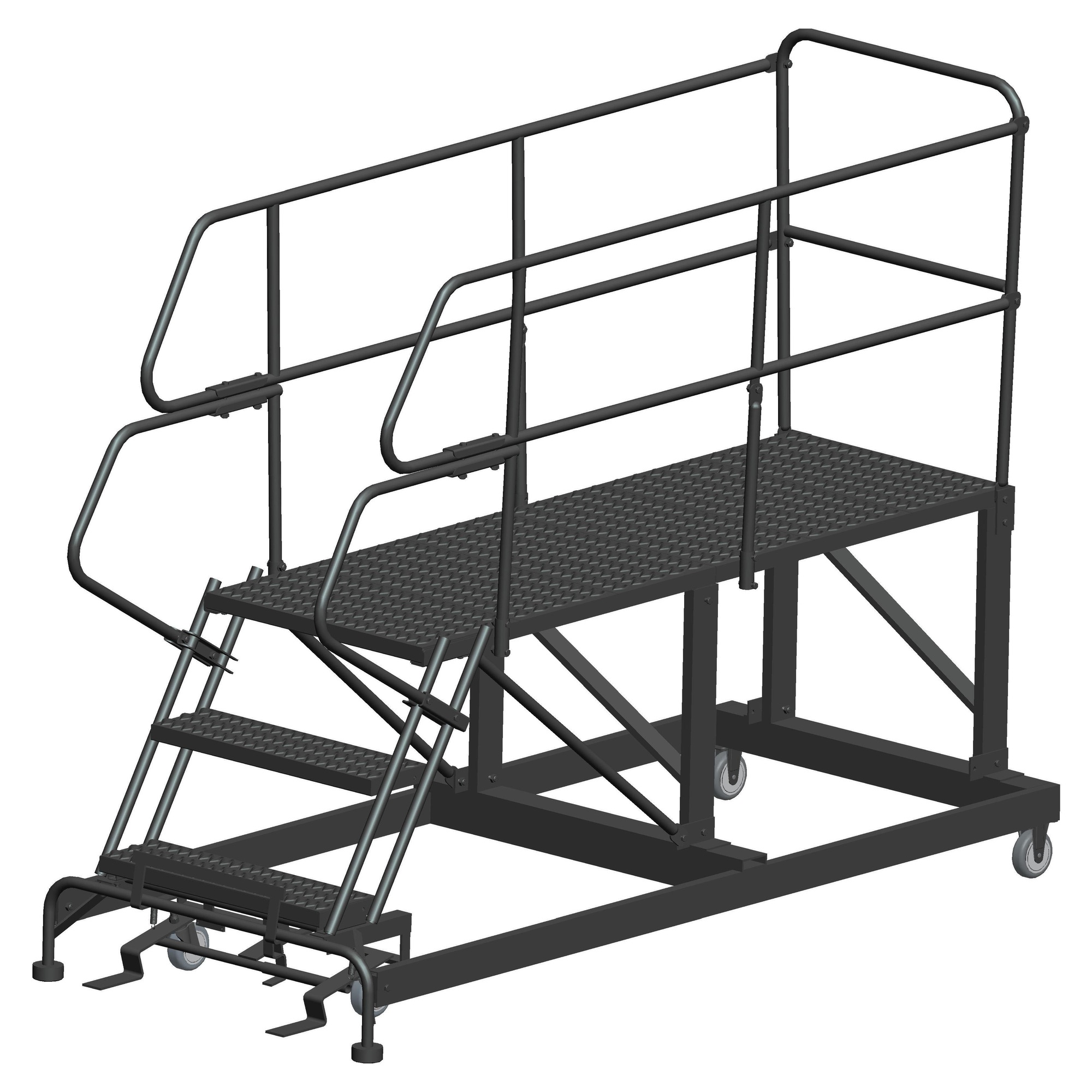 Ballymore, Rolling Work Platform, Overall Height 66 in, Steps 3 ...