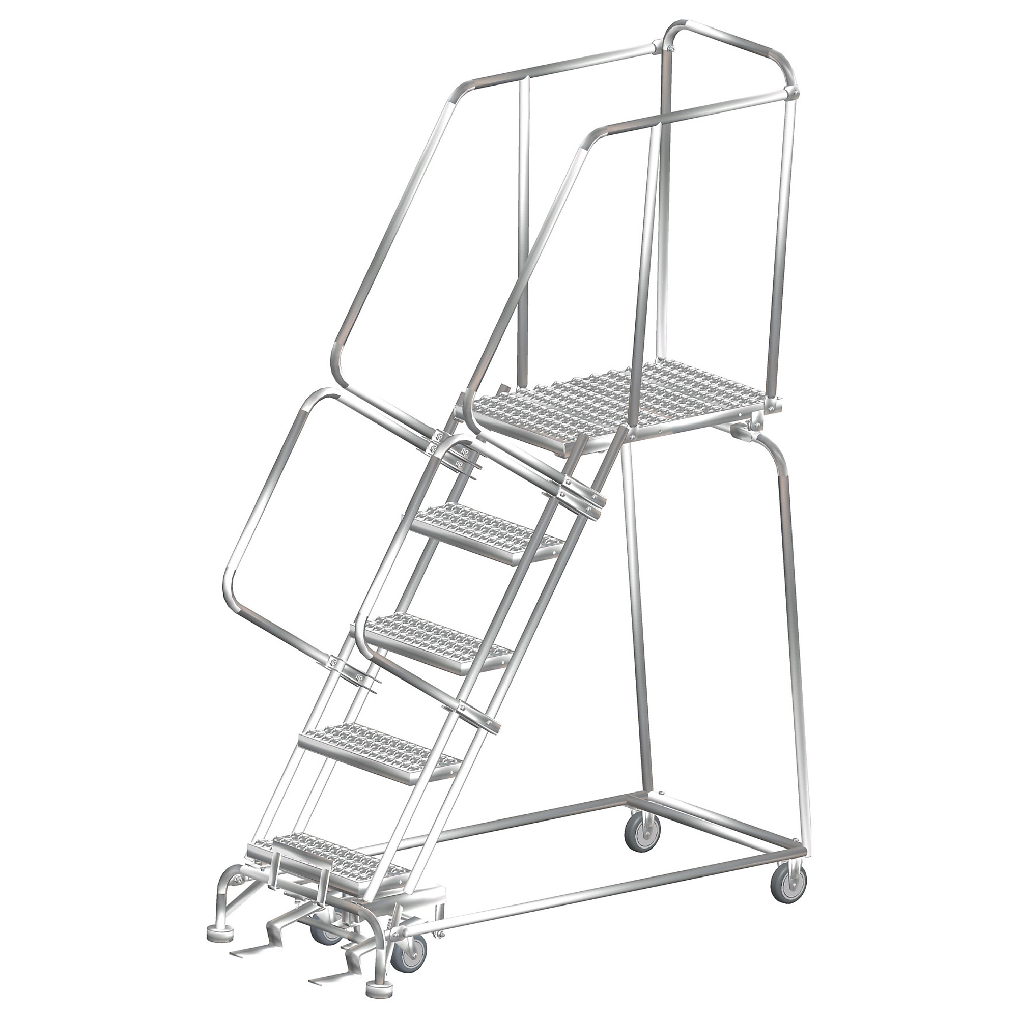 Ballymore, Stainless Steel Rolling Ladder, Overall Height 83 in, Steps ...