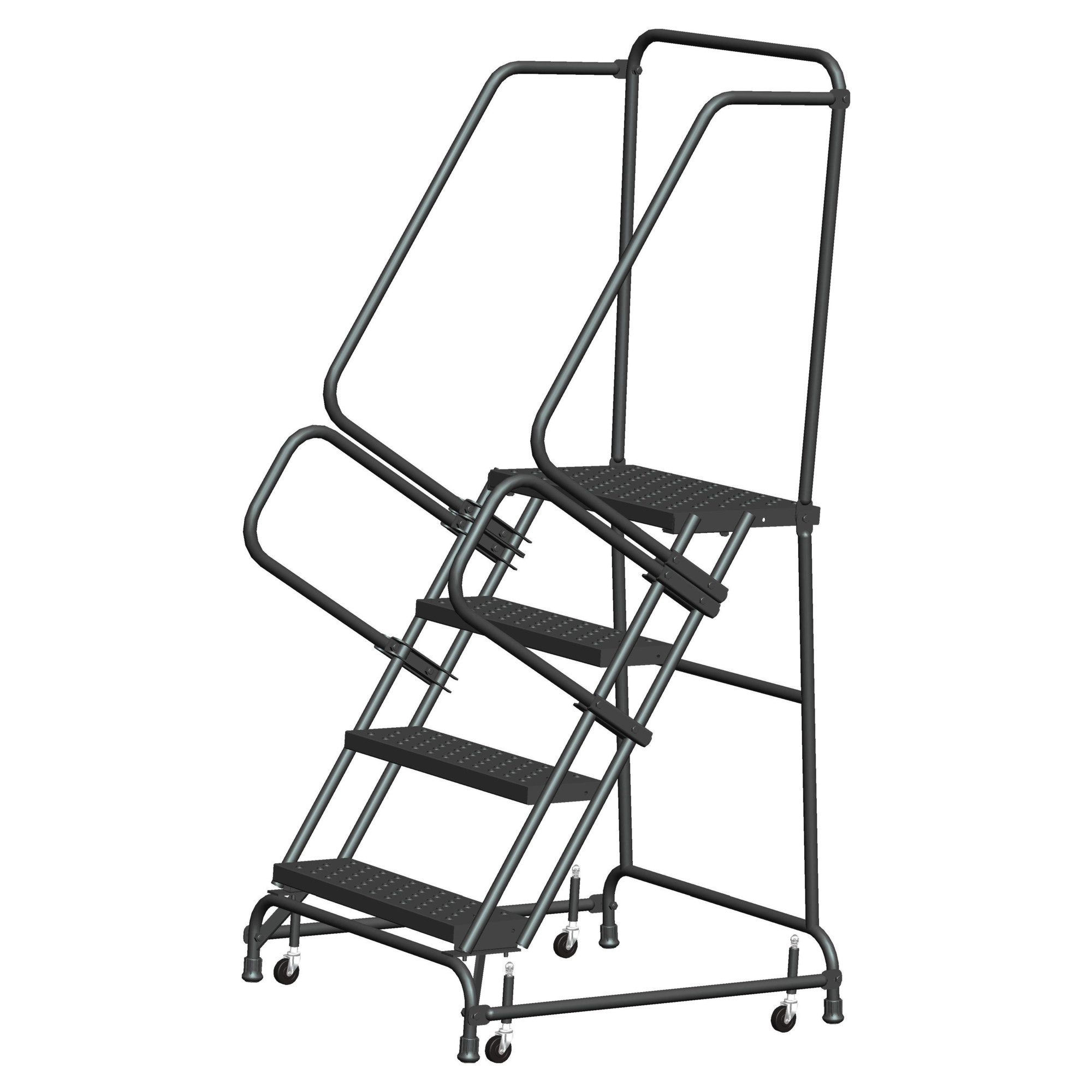 Ballymore, Rolling Ladder, Overall Height 70 in, Steps 4 Material Steel ...
