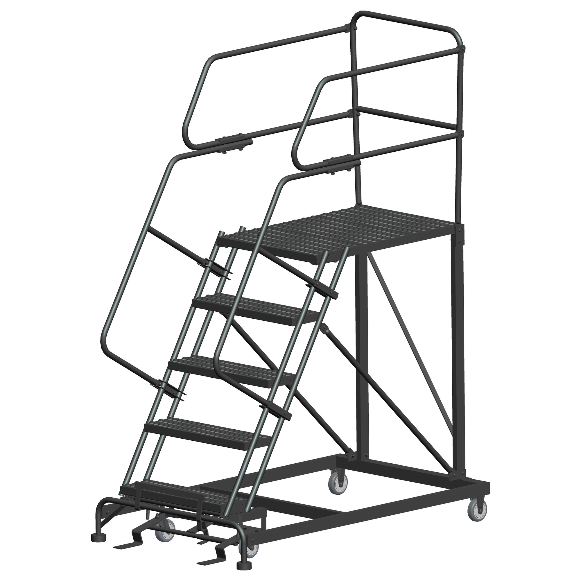 Ballymore, Rolling Work Platform, Overall Height 86 in, Steps 5 ...