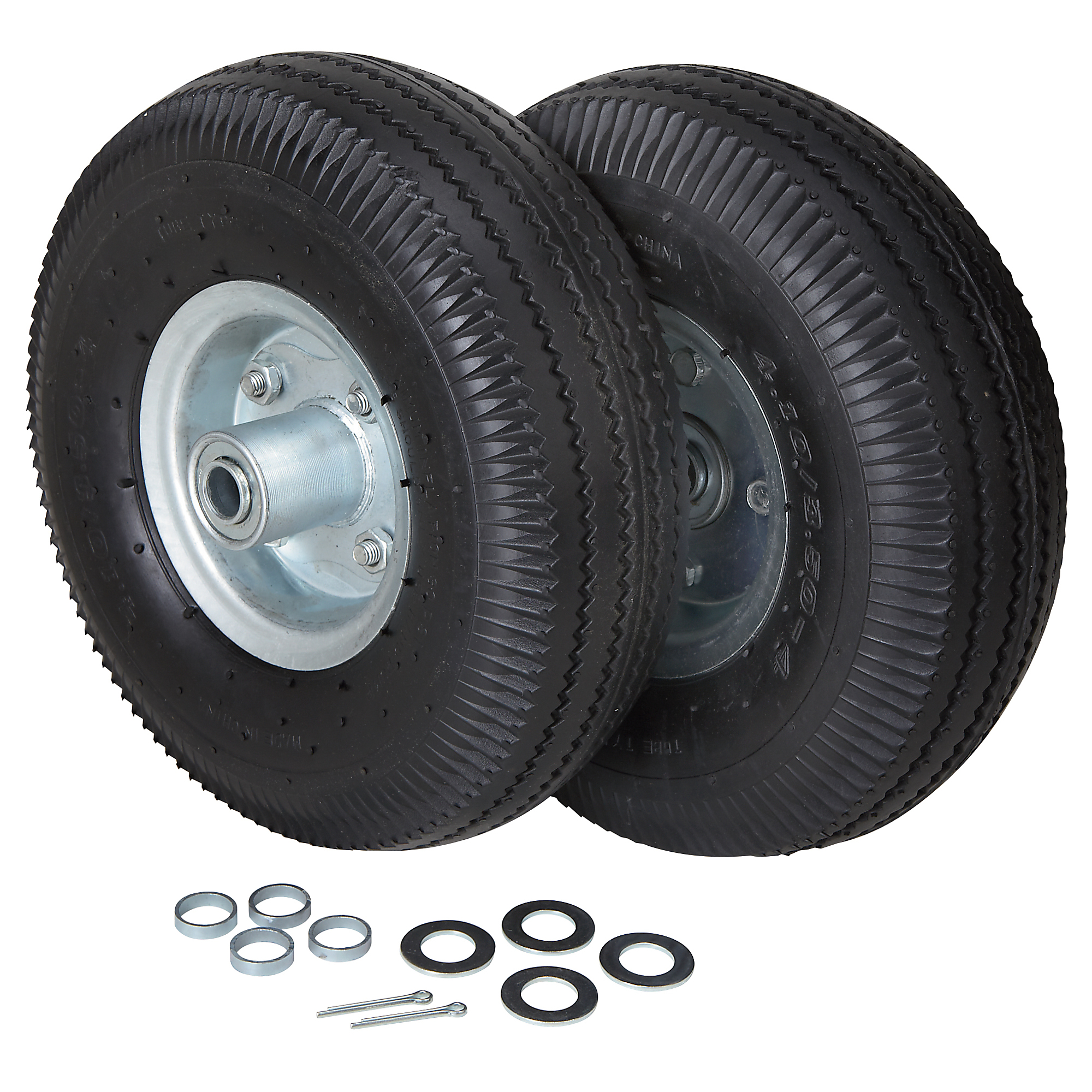 Cosco, 10” Flat-Free Replacement Hand Truck Wheels, 2-PK, Tire Size 10 ...
