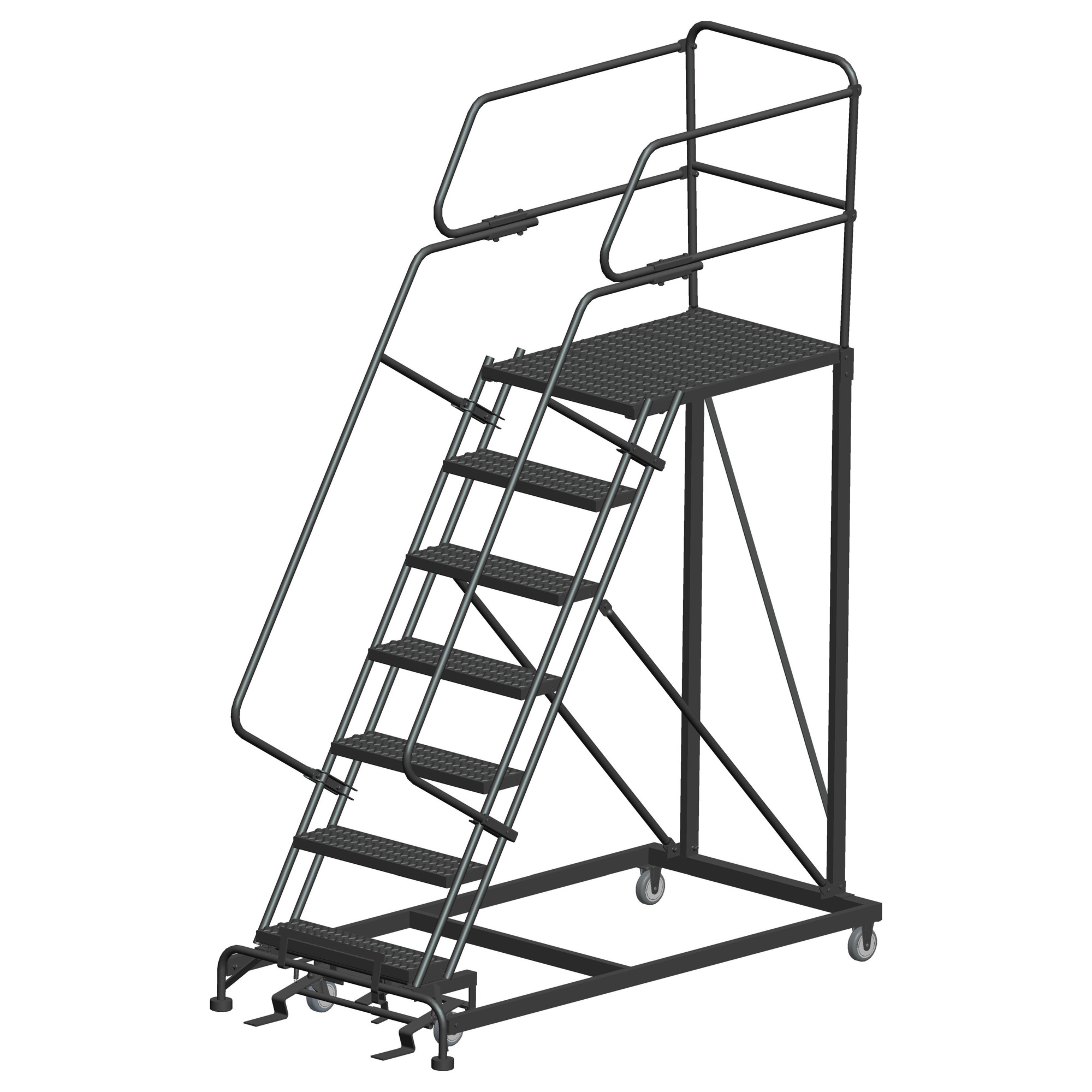 Ballymore, Rolling Work Platform, Overall Height 106 in, Steps 7 ...