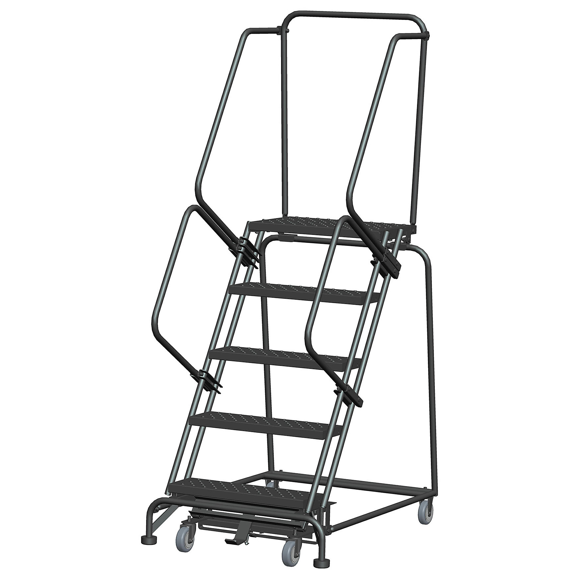 Ballymore, Rolling Ladder, Overall Height 83 in, Steps 5, Material ...