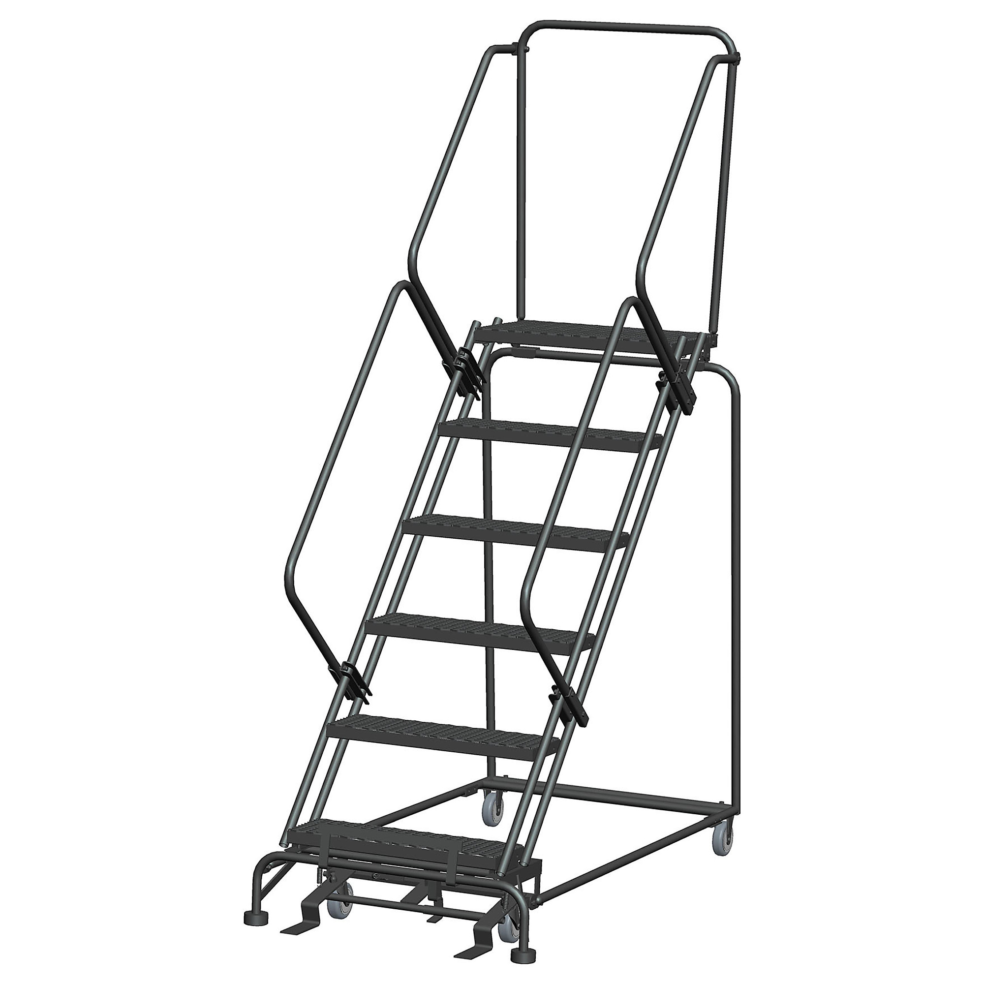 Ballymore Rolling Ladder, Overall Height 150 in, Steps 12, Material ...