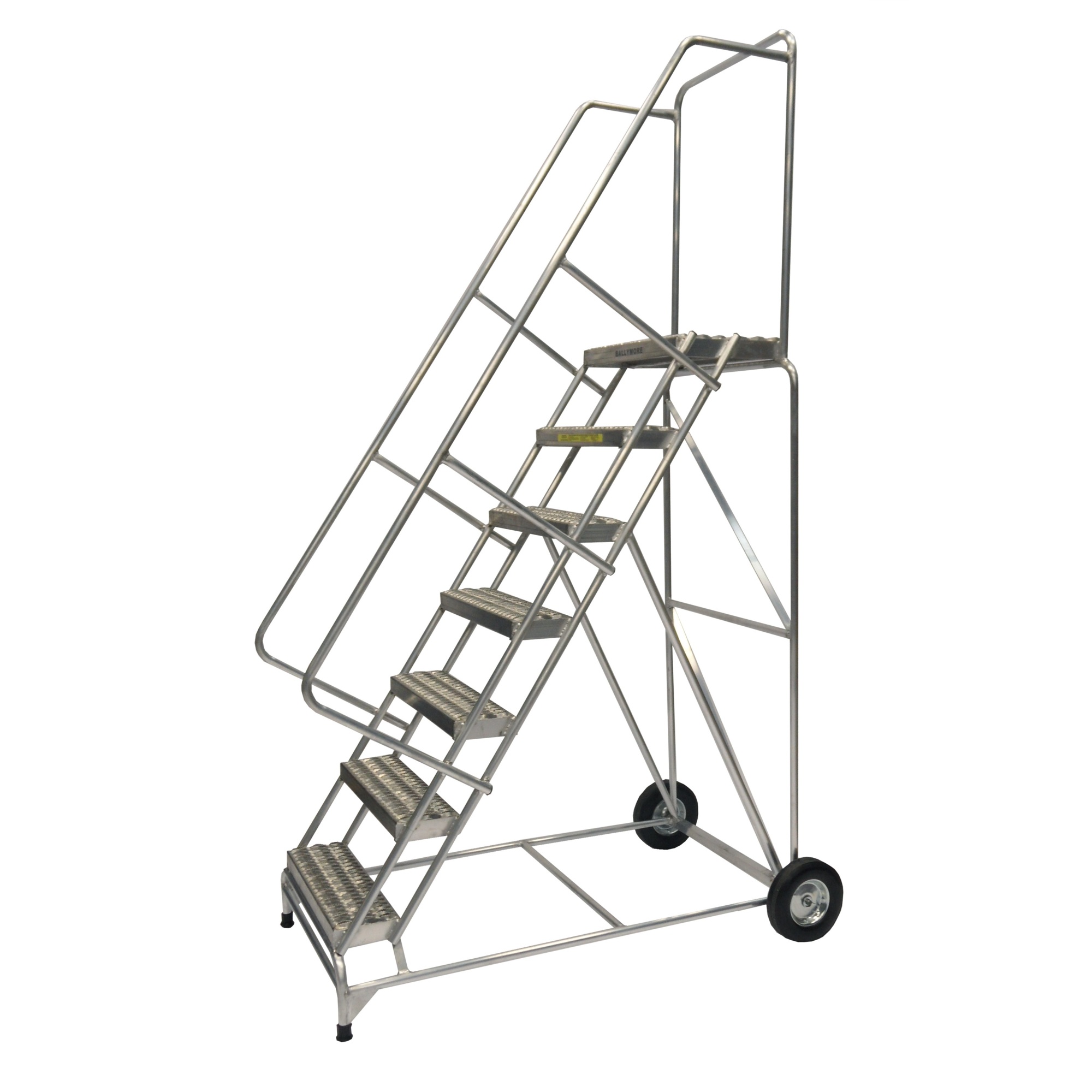 Ballymore Aluminum Rolling Ladder, Overall Height 103 in, Steps 7 ...