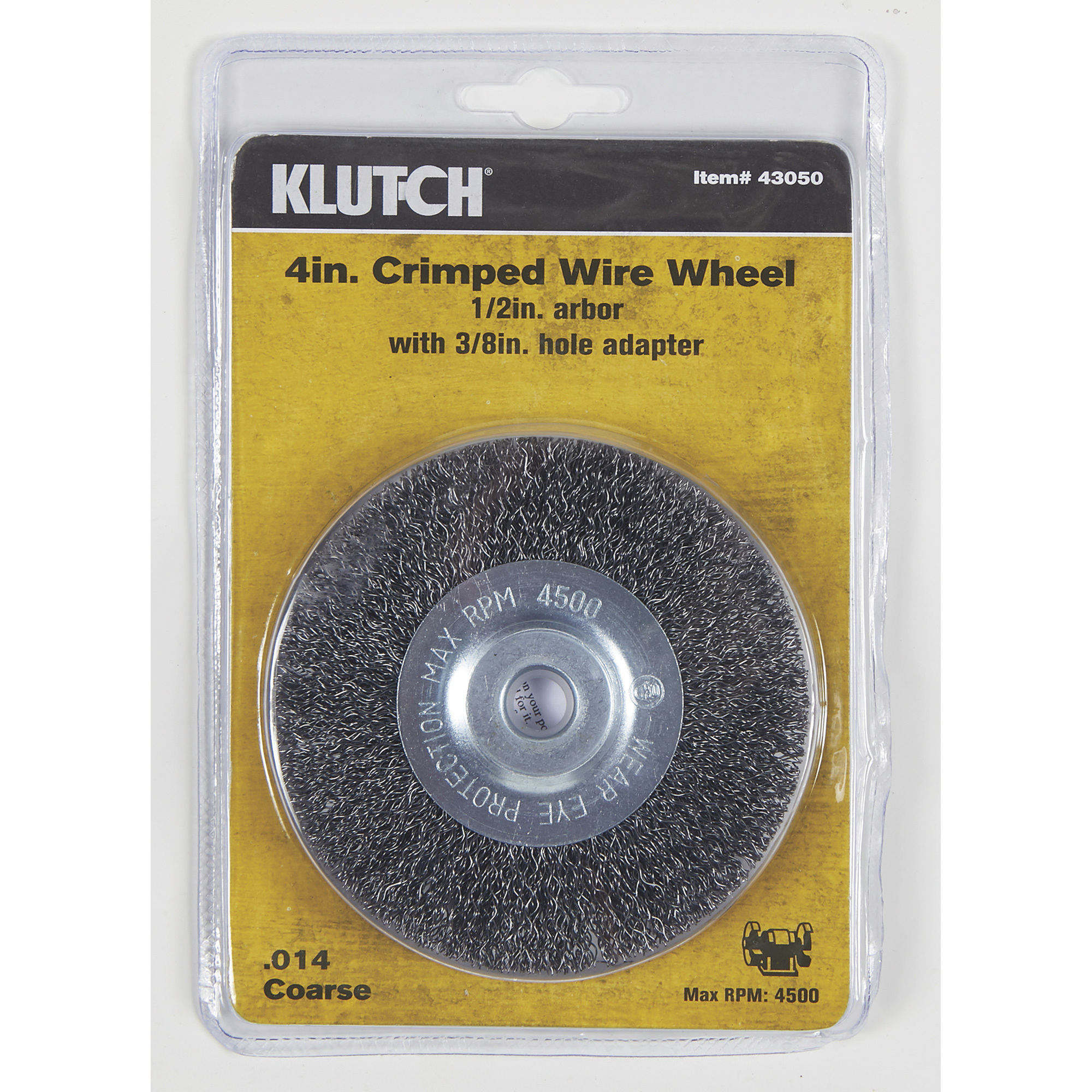 Klutch 4in. Crimped Coarse Wire Wheel | Northern Tool