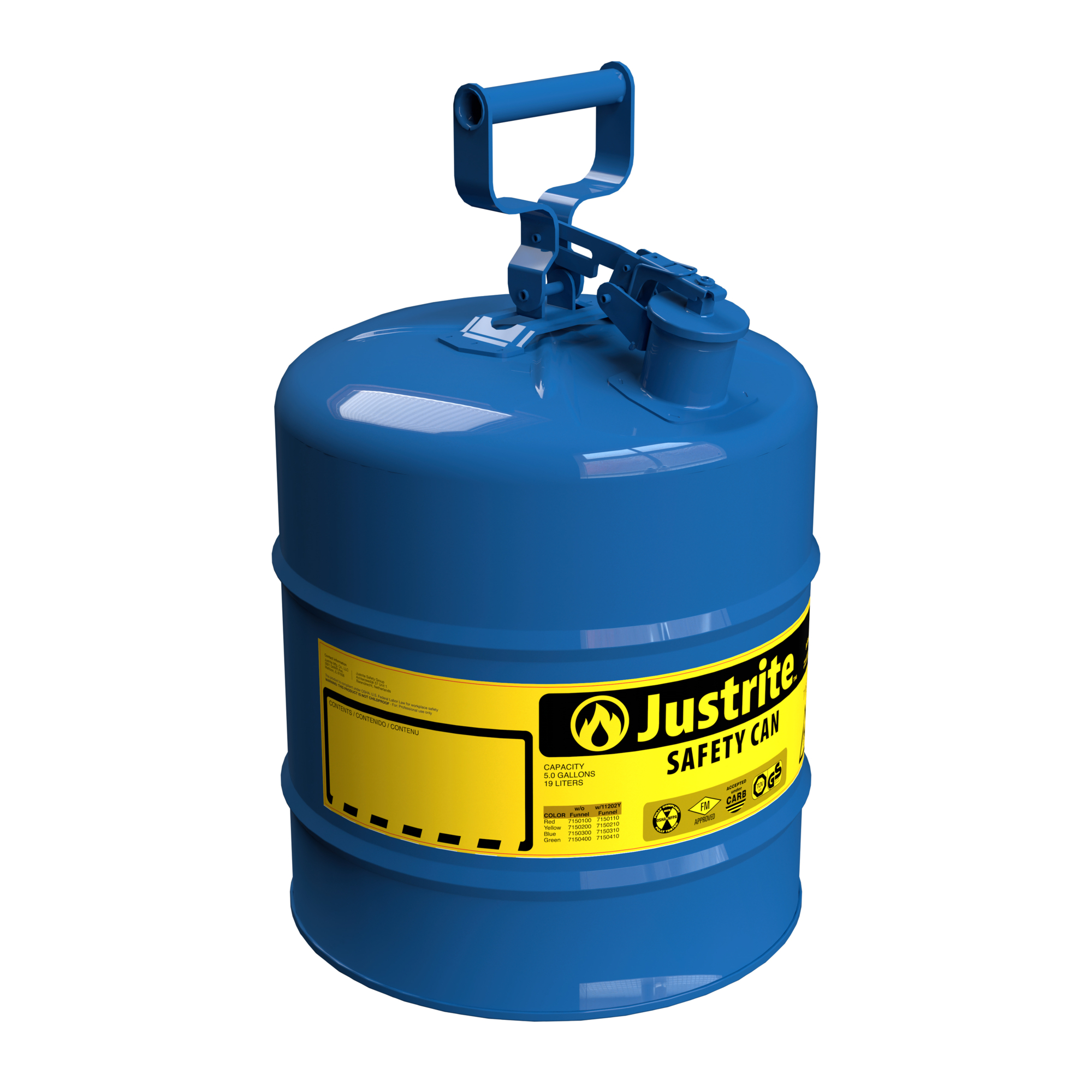 Justrite Safety Gas Can, 5-Gallon, Model# 7250130 | Northern Tool