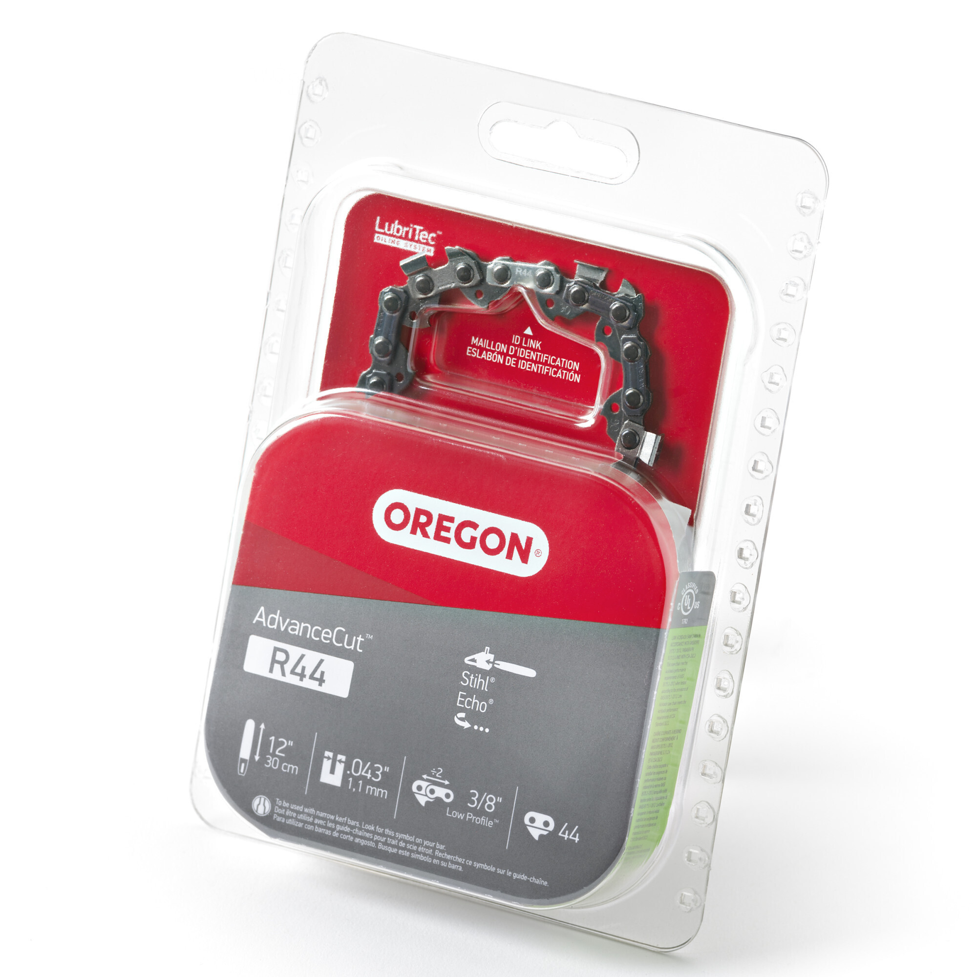 Oregon AdvanceCut Chainsaw Chain, Bar Length 12 in, Chain Pitch 3/8 in ...