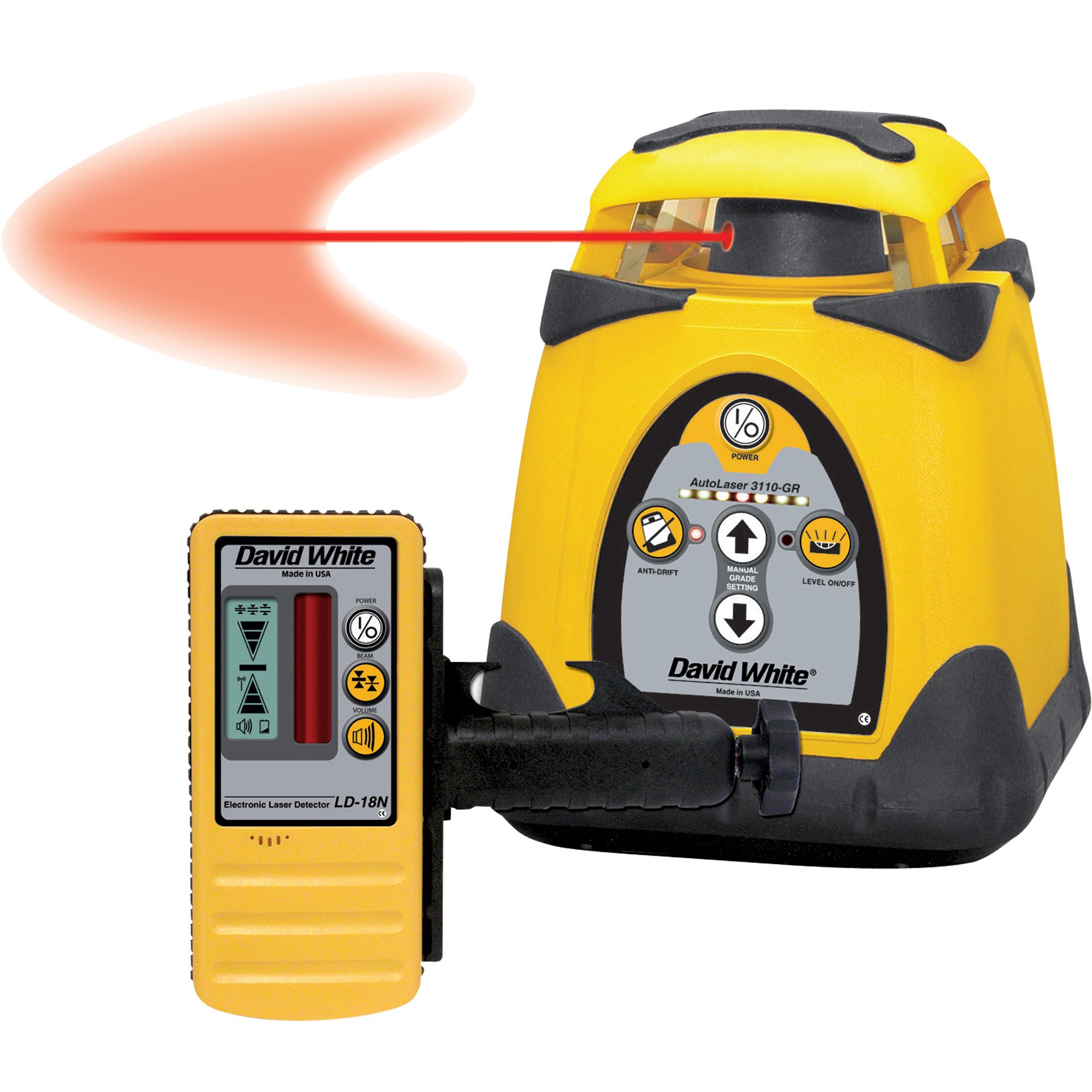 David White Self-Leveling Automatic Single Grade Rotary Laser — Model ...