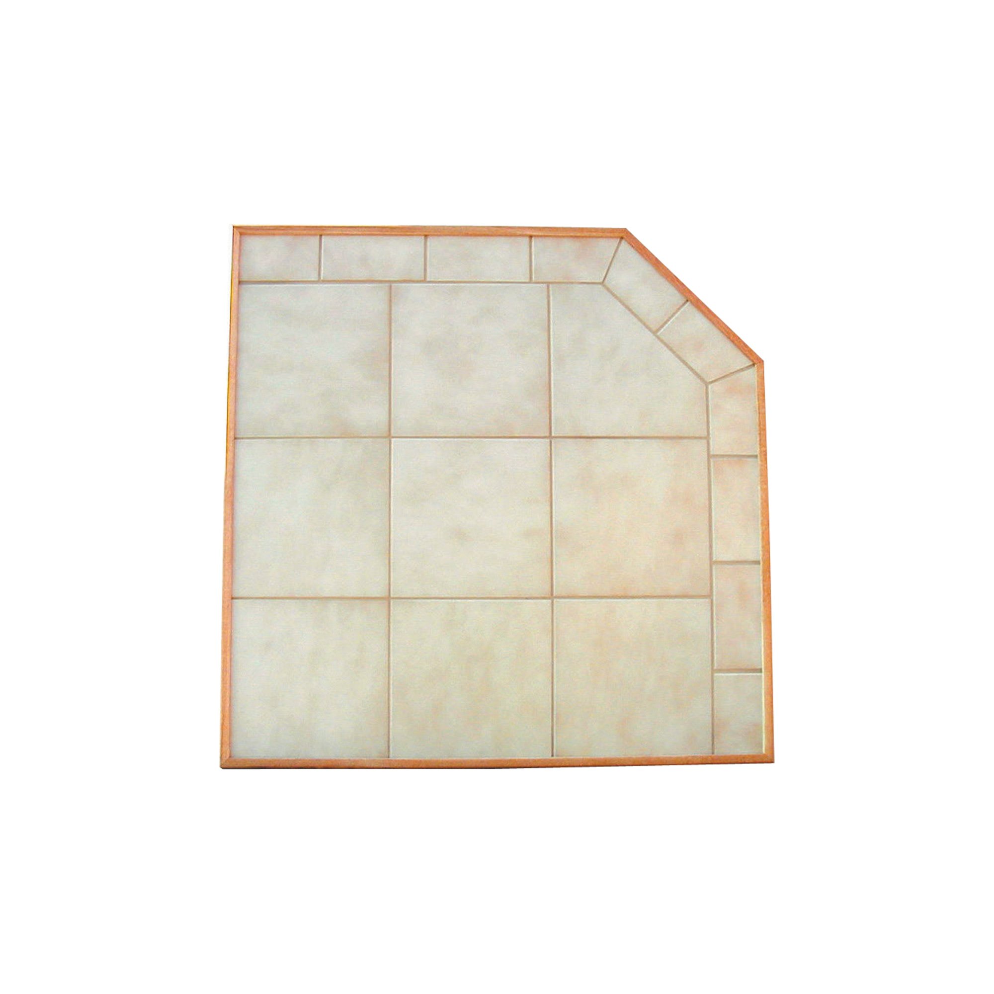 40in. Sand-color Corner Hearth Pad | Northern Tool