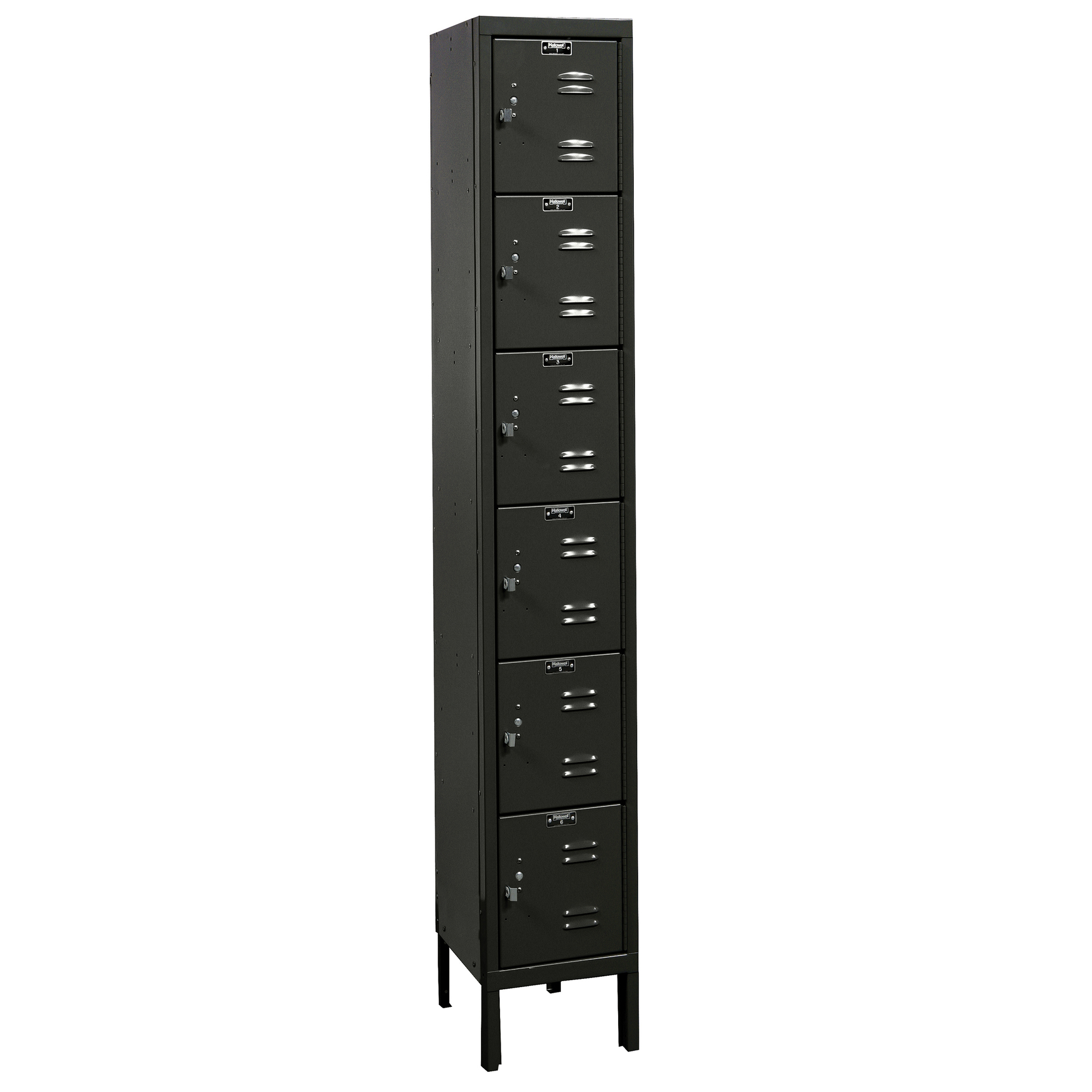 Hallowell, Six Tier Premium Locker, Height 78 in, Width 12 in, Color ...