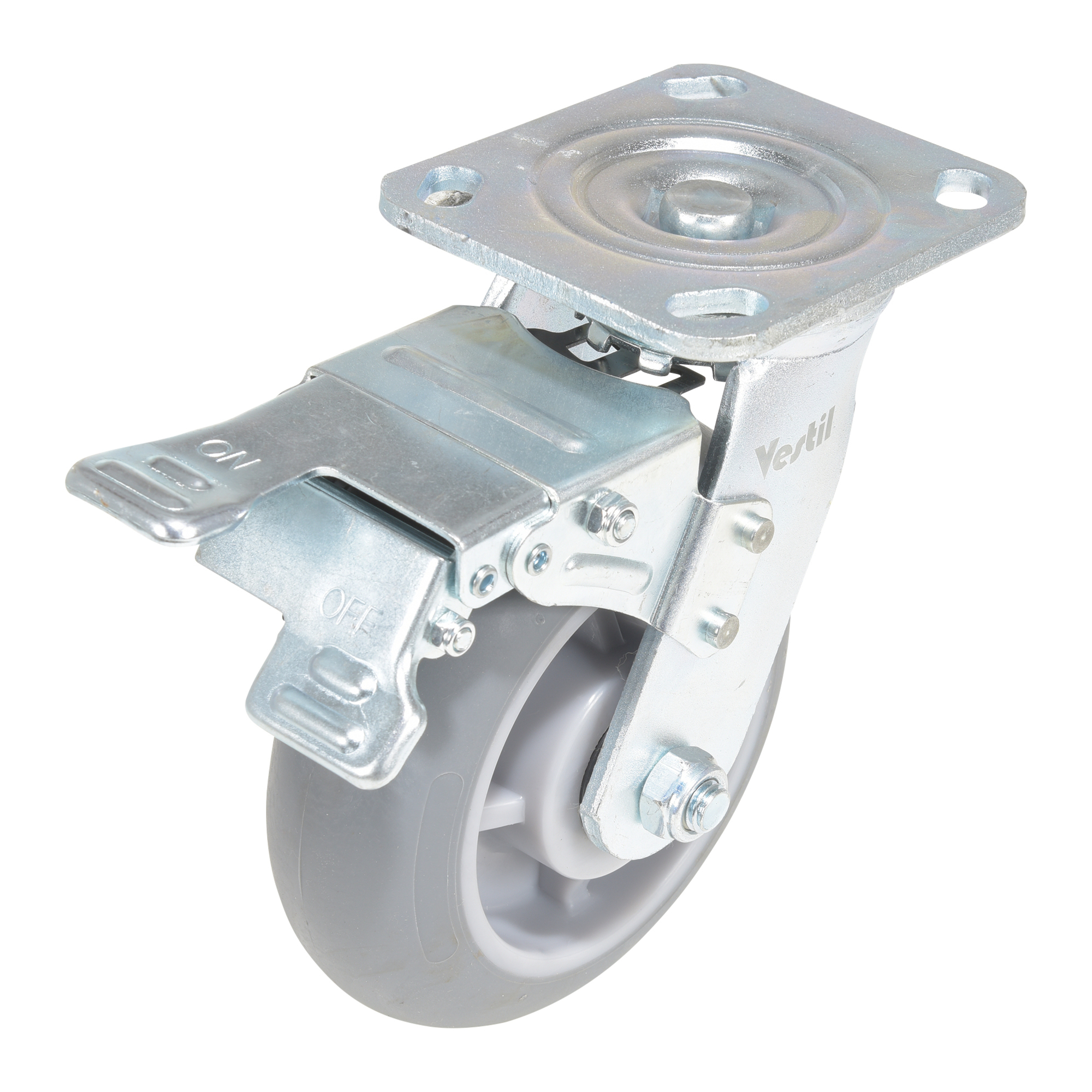 Strongway 5in. Heavy-Duty Rigid Rubber Caster — 600-Lb. Capacity ...