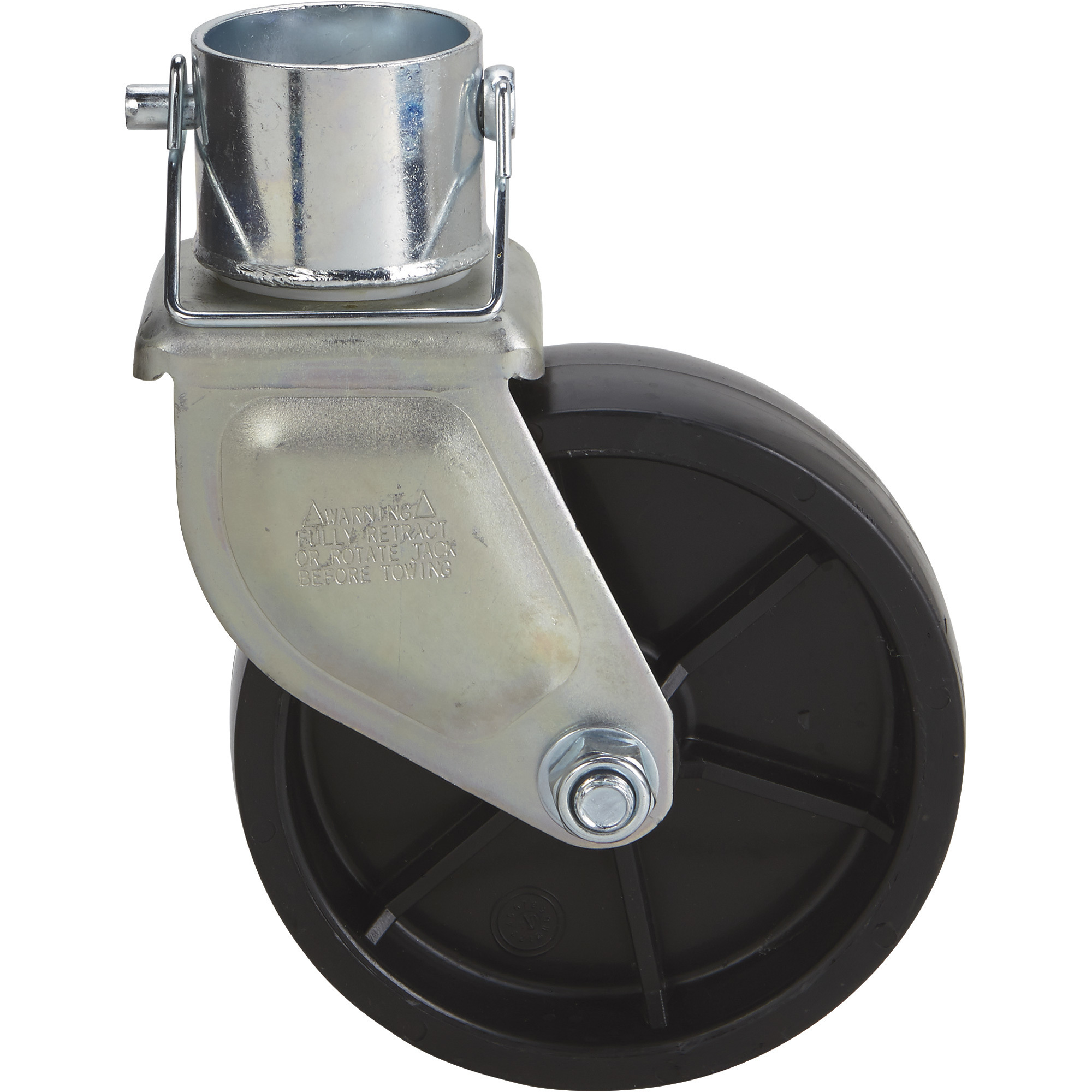 Ultra-Tow Jack Caster Wheel, 6in. Dia., Fits 2 1/4in. Round Tube Jacks ...