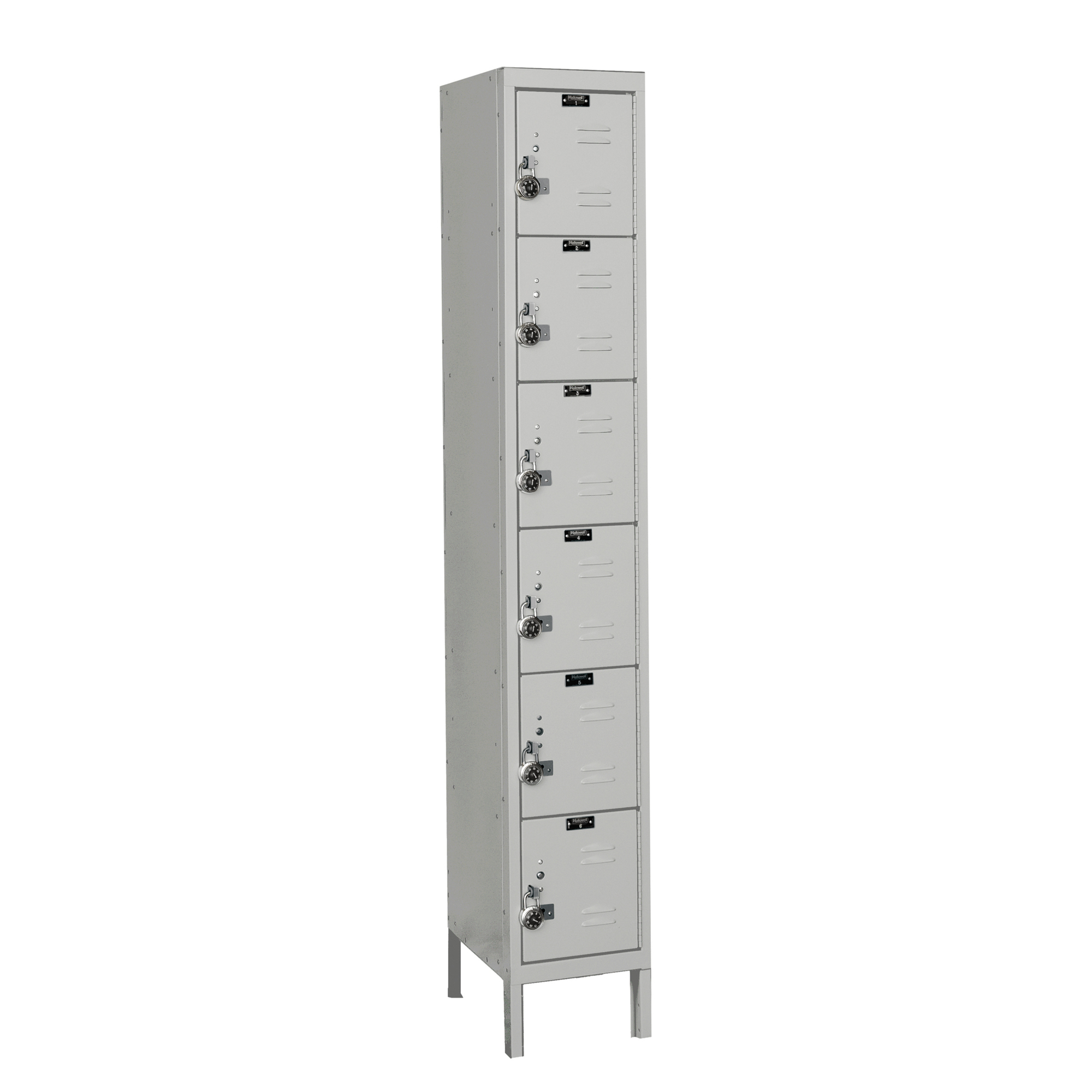 Hallowell, Six Tier ReadyBuilt Locker, Height 78 in, Width 12 in, Color ...