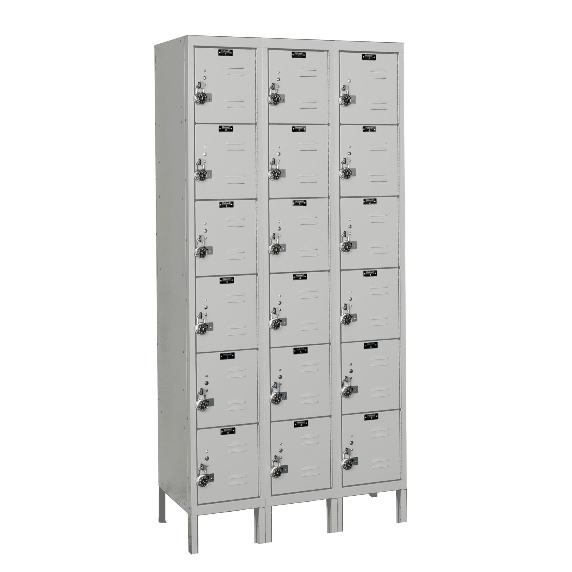 Hallowell, Six Tier ReadyBuilt Locker, Height 78 in, Width 36 in, Color ...