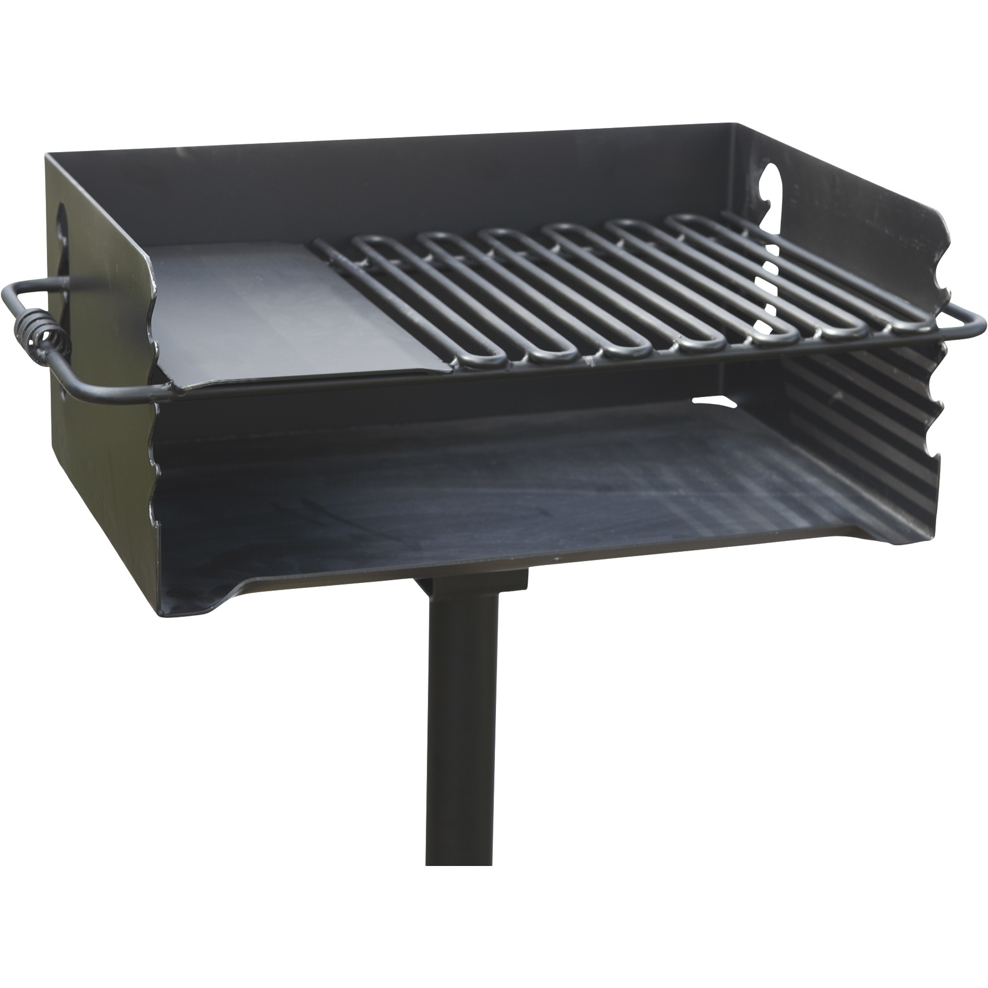 Pilot Rock Heavy-Duty Jumbo Steel Park-Style Charcoal Grill, 24 1/4in ...
