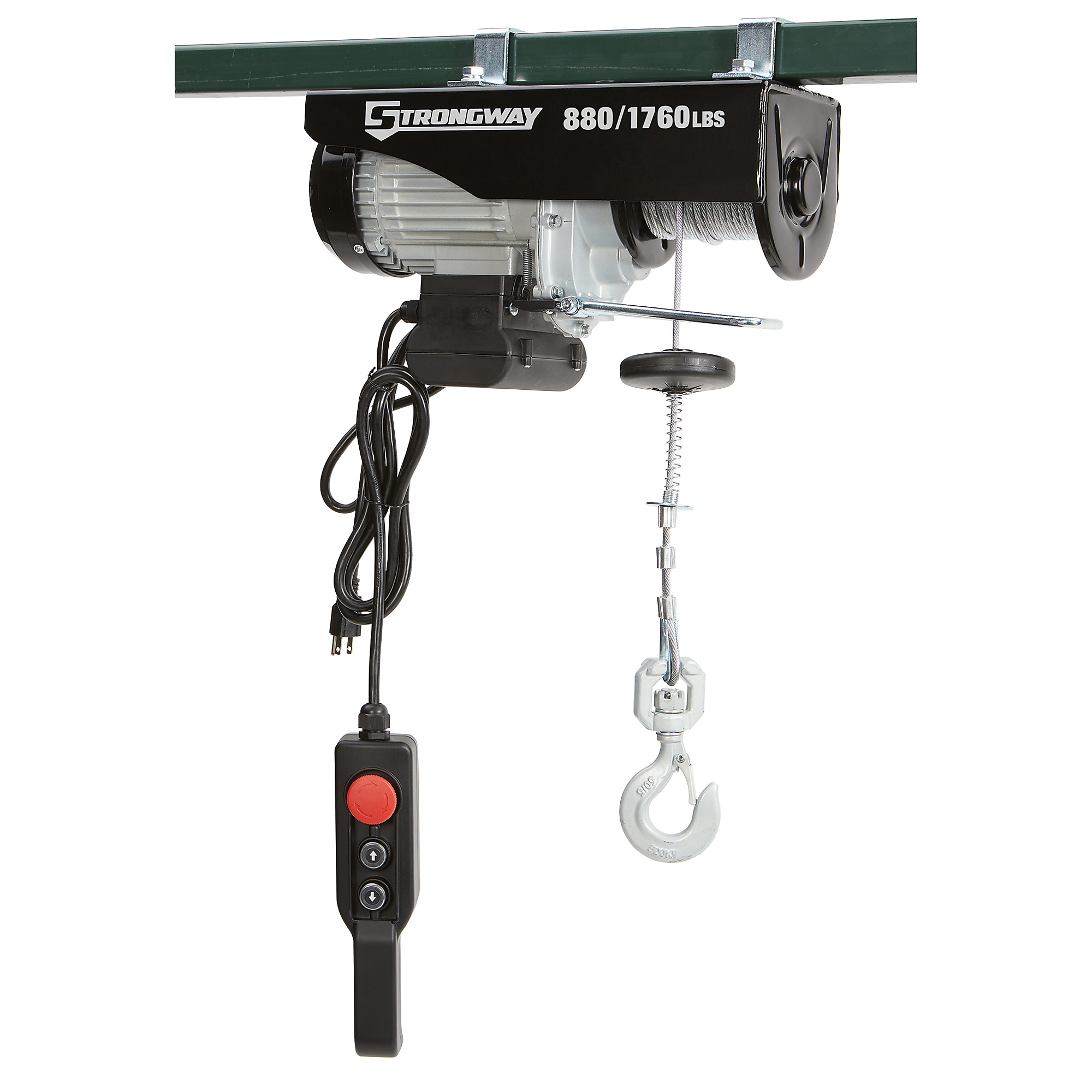 Strongway Electric Cable Hoist, 1100-Lb. Single-Line Capacity/2200-Lb ...