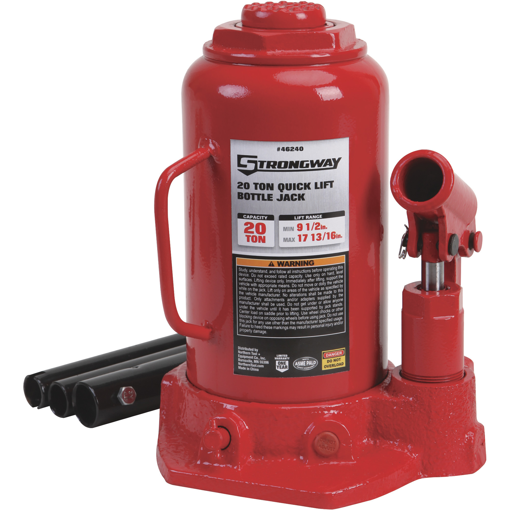 Strongway 20-Ton Hydraulic Quick Lift Bottle Jack | Northern Tool
