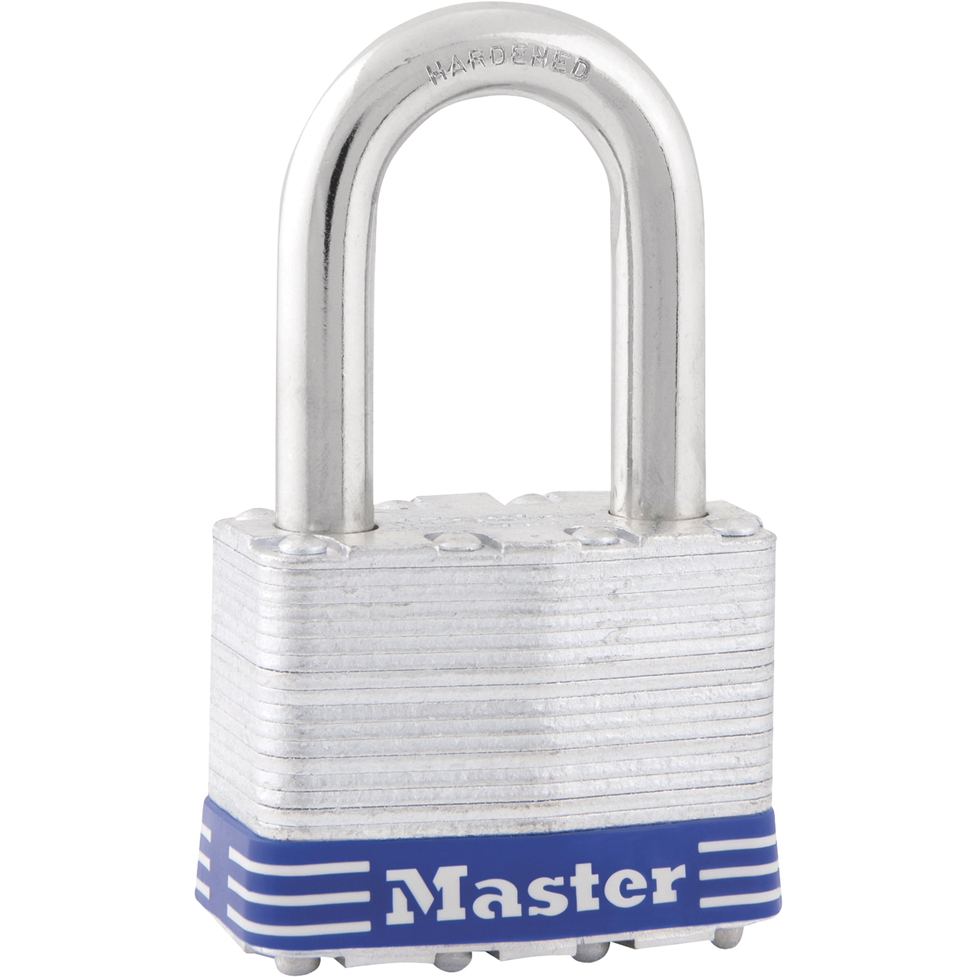Master Lock Laminated Steel Padlock, 1 1/2in.H Shackle, 2in.W, Model ...