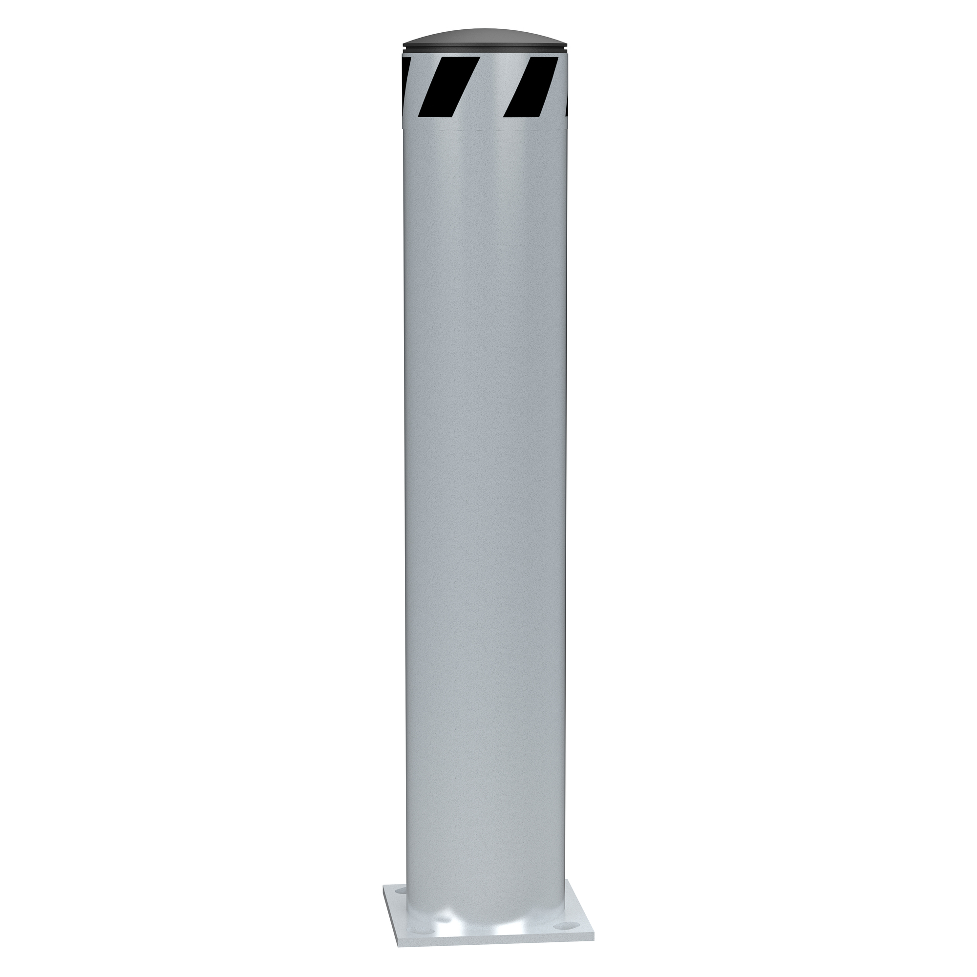 Vestil, 36in.x6.5in. Pipe safety bollard silver, Height 36 in, Model ...