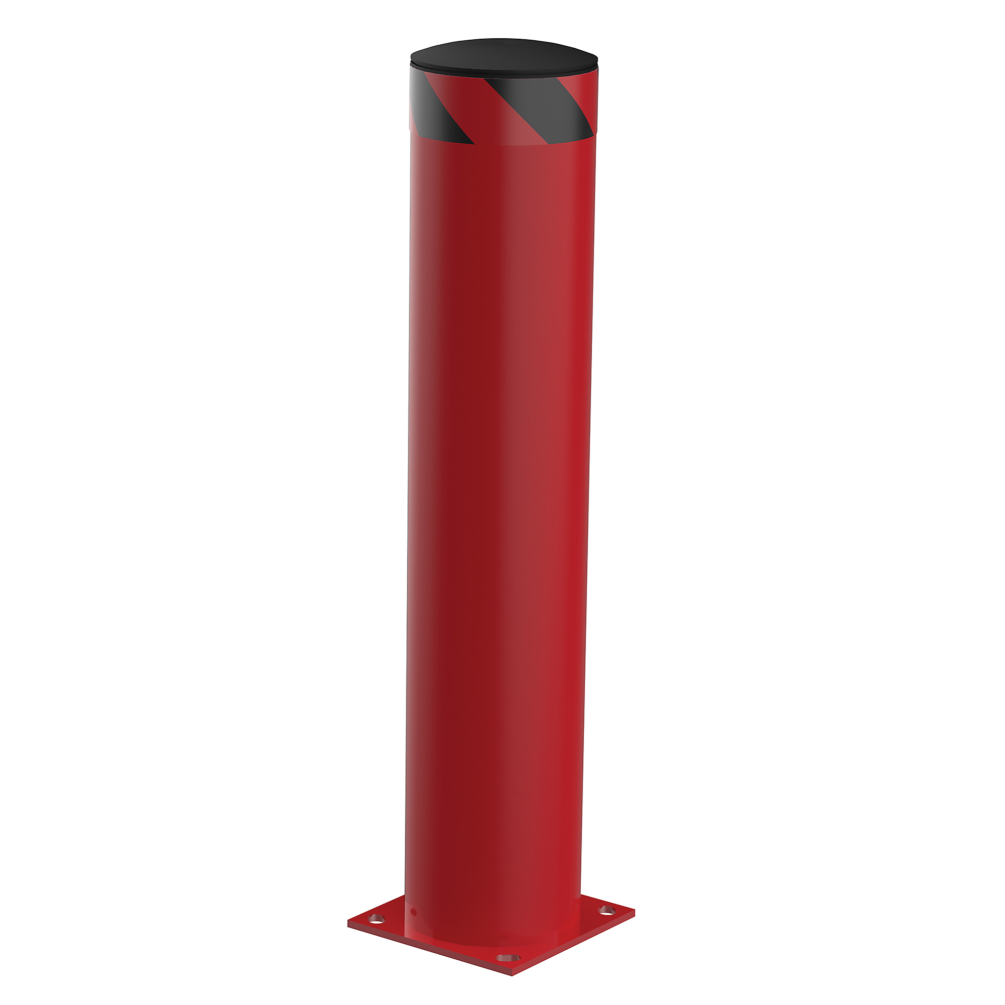 Vestil, 48in.x8.5in. Pipe safety bollard red, Height 70 in, Model# BOL ...