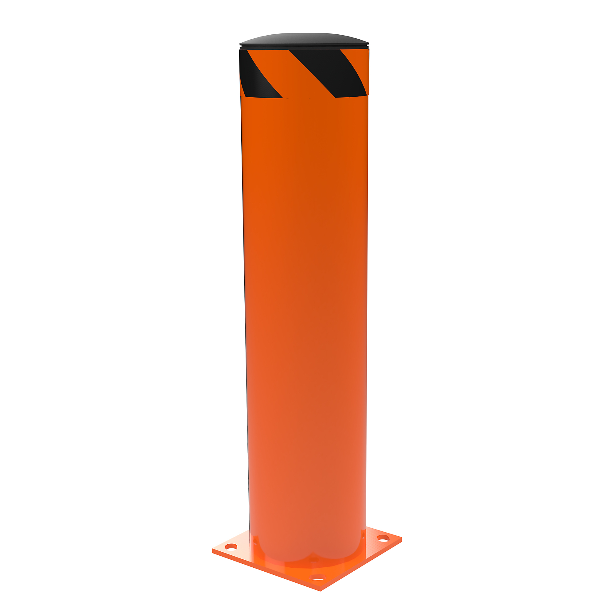Vestil, 36in.x8.5in. Pipe safety bollard orange, Height 36 in, Model ...