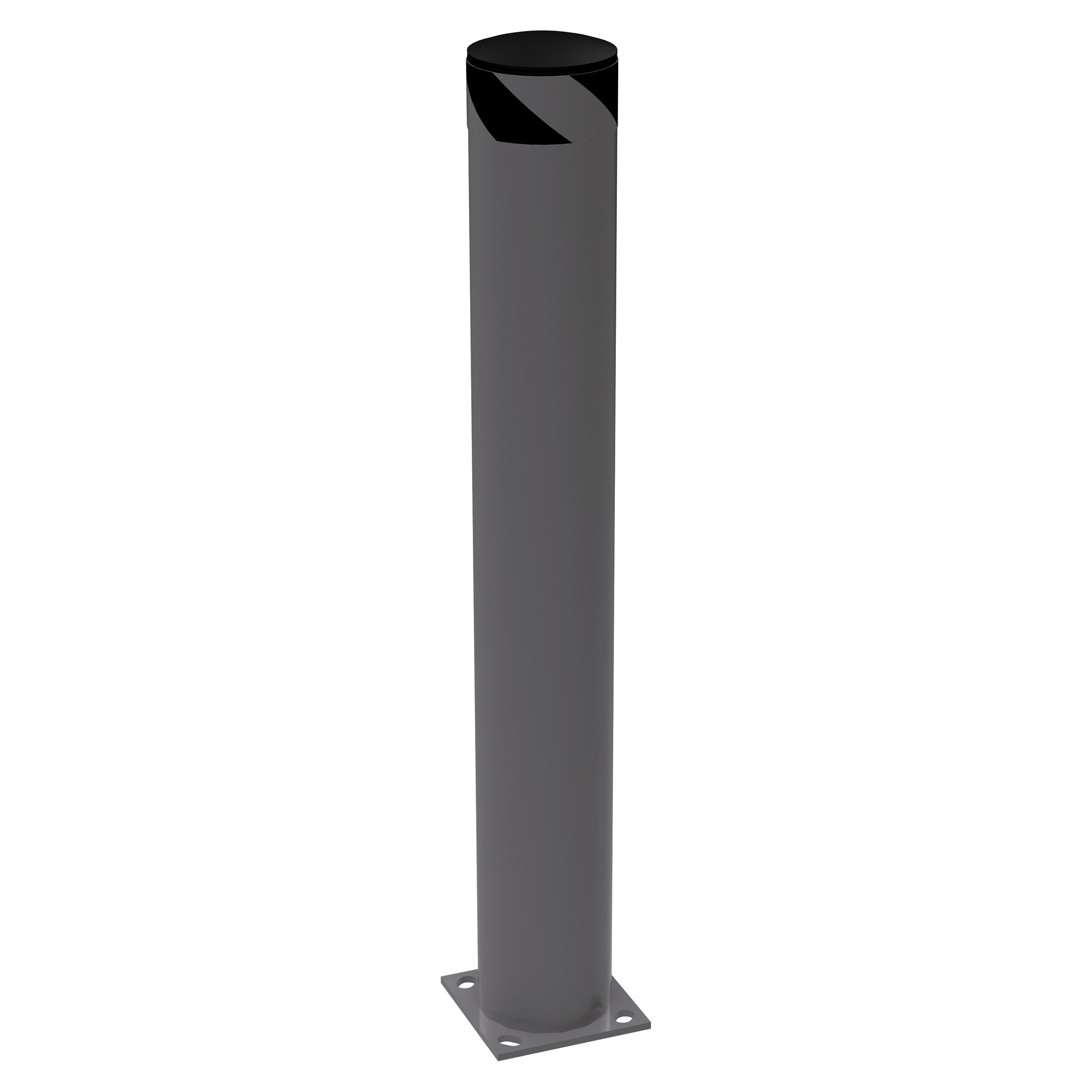 Vestil, 48x6.5 Pipe Safety Bollard Gray, Height 48 in, Model# BOL-48-6. ...
