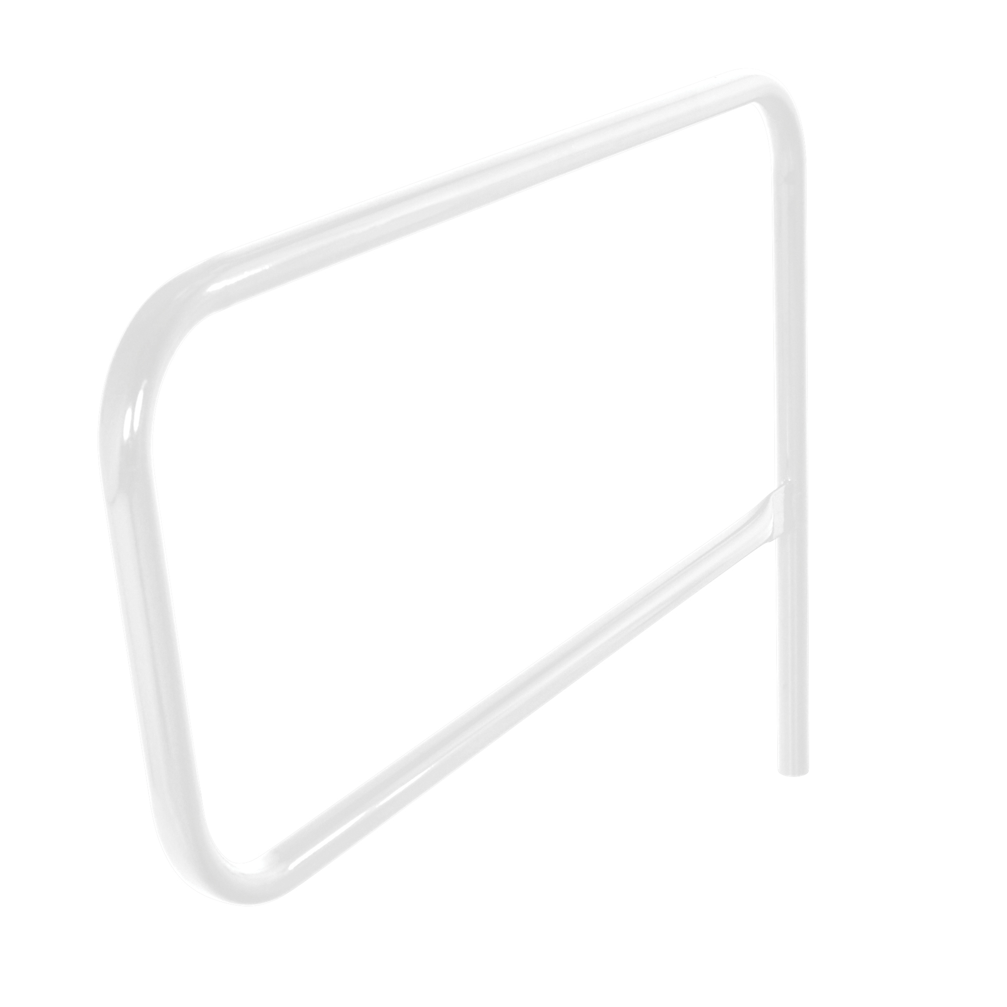 Vestil, white pipe safety railing gate-p shaped 48x36 Length 56.813 in ...