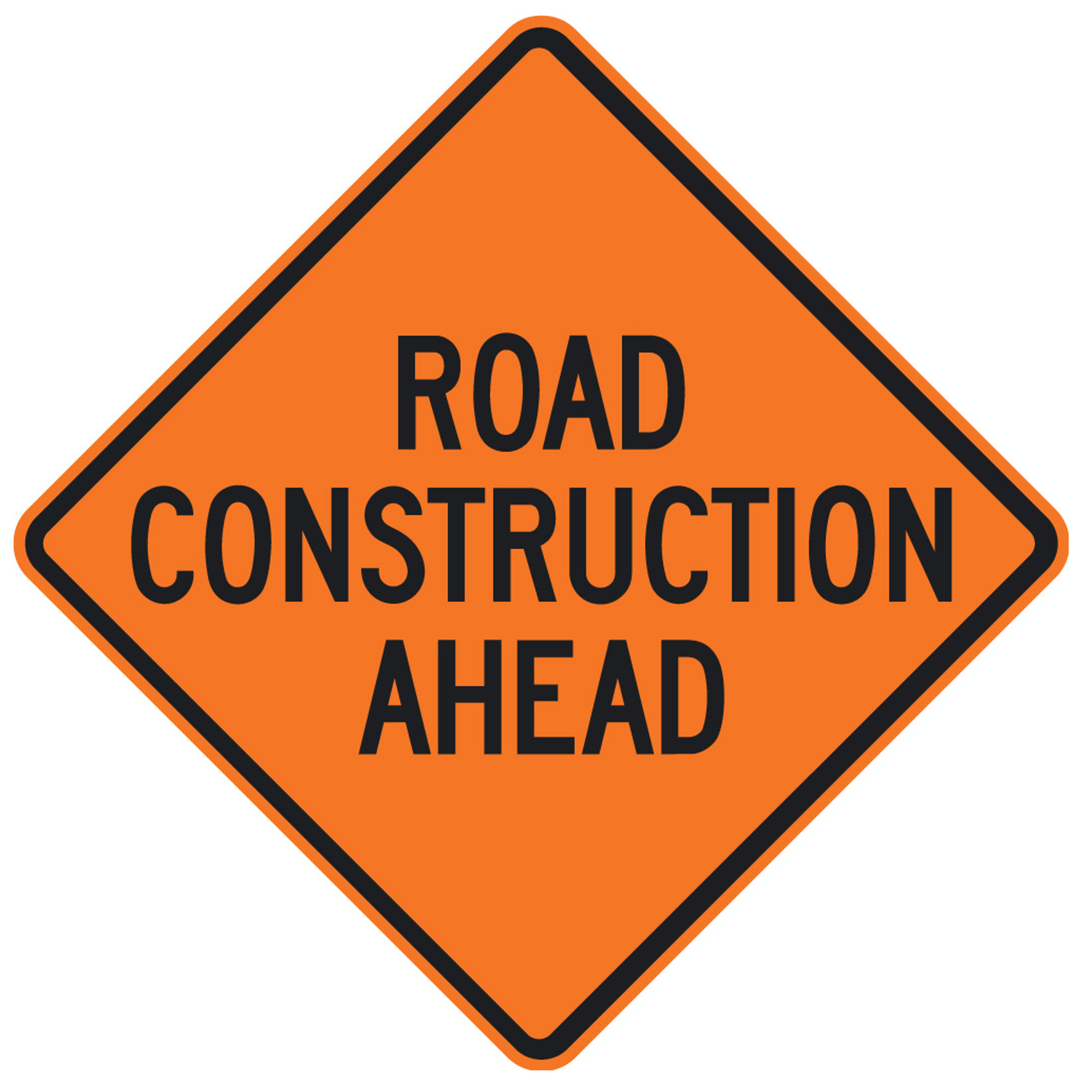 Eastern Metal, 30in.X30in.X.080 Alum Orange Sign High Intensity ...