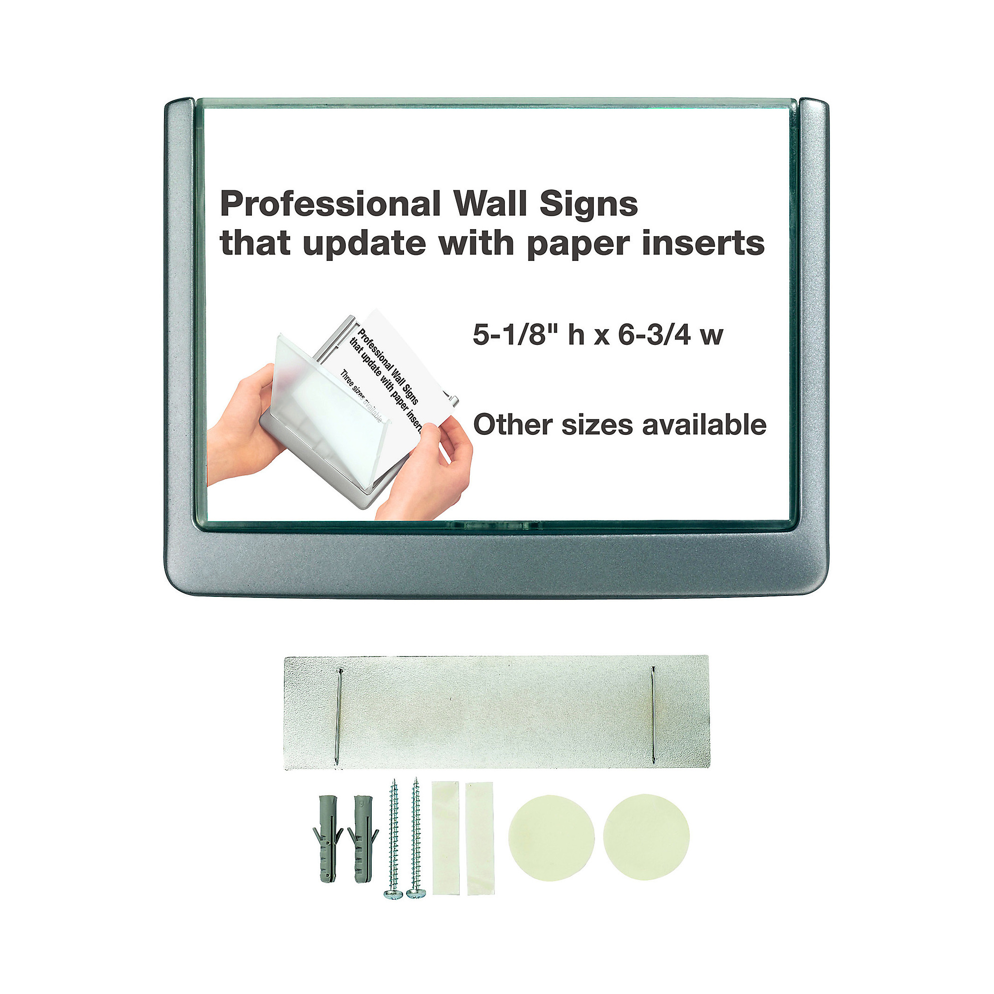 Durable, CLICK SIGN (5-7/8in. w x 4-1/8in. h) Cubicle Panel Pin, Color ...