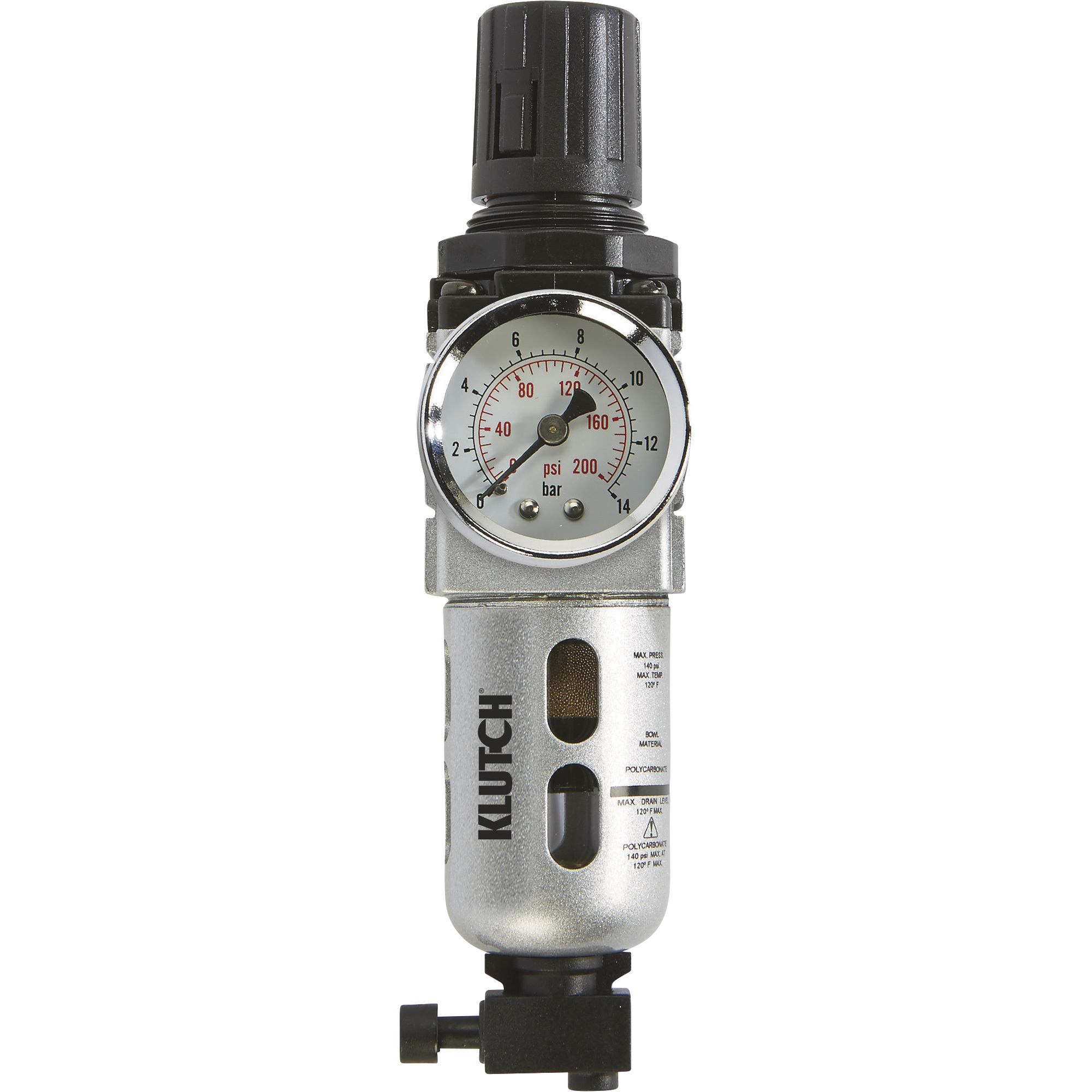 Klutch Air Compressor Filter–Regulator Combo, 1/4in. NPT, 20 CFM ...