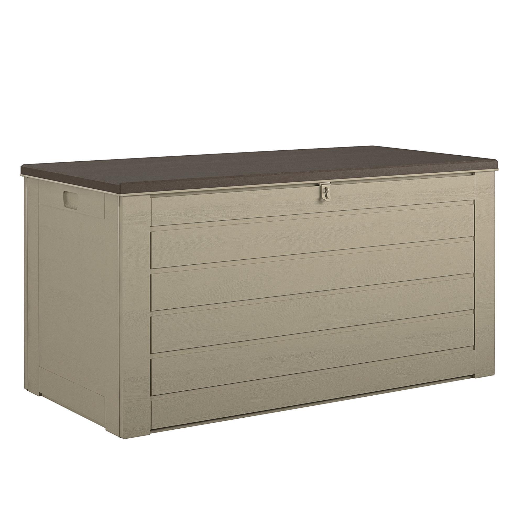Cosco Outdoor Living, Patio Deck Storage Box, 180 Gallons, Tan ...