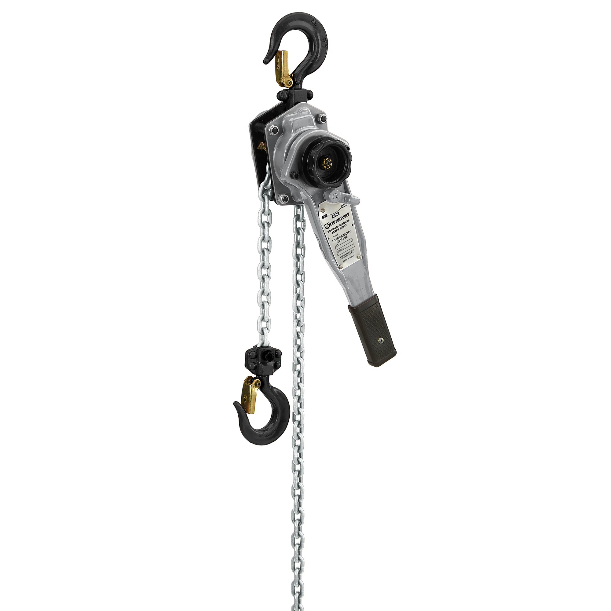 Strongway Heavy-Duty Lever Chain Hoist, 2200-Lb. Capacity, 15ft. Lift ...