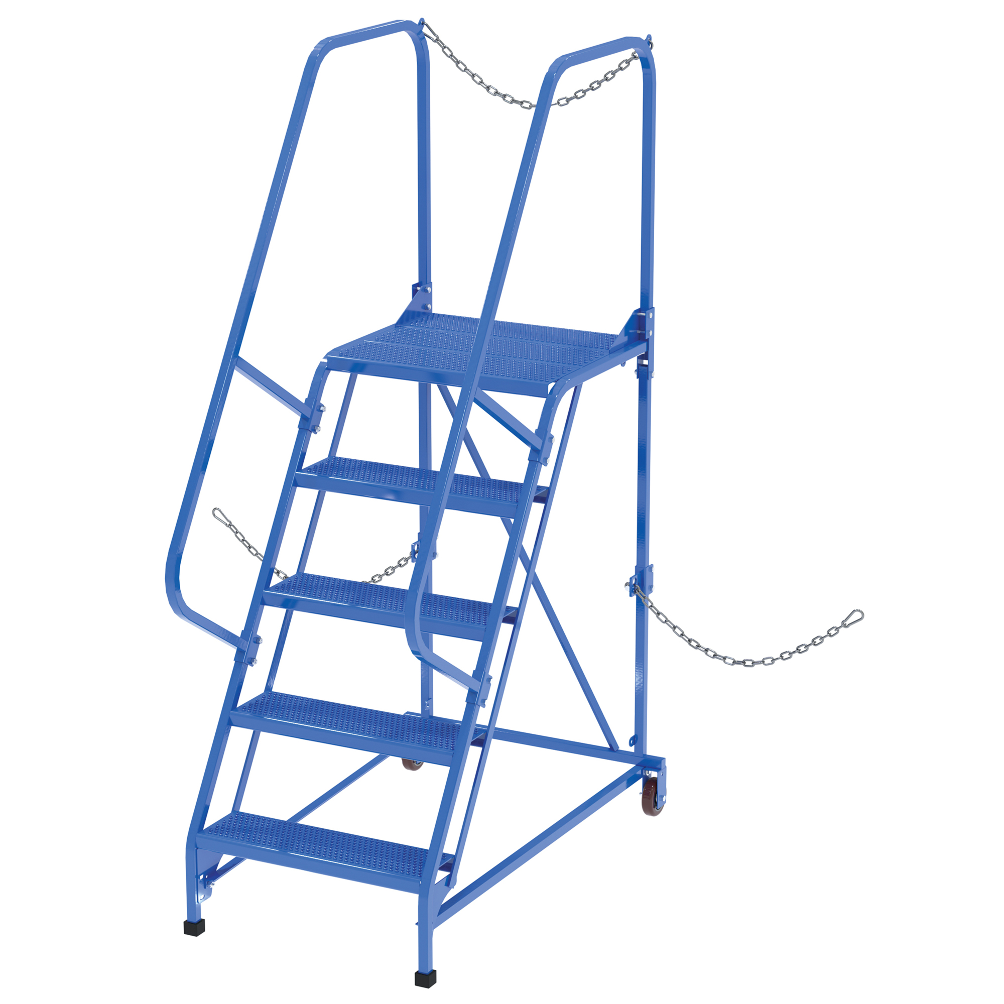 Cotterman Rolling Steel Ladder, 450-Lb. Capacity, 10-Step Ladder, 24in ...