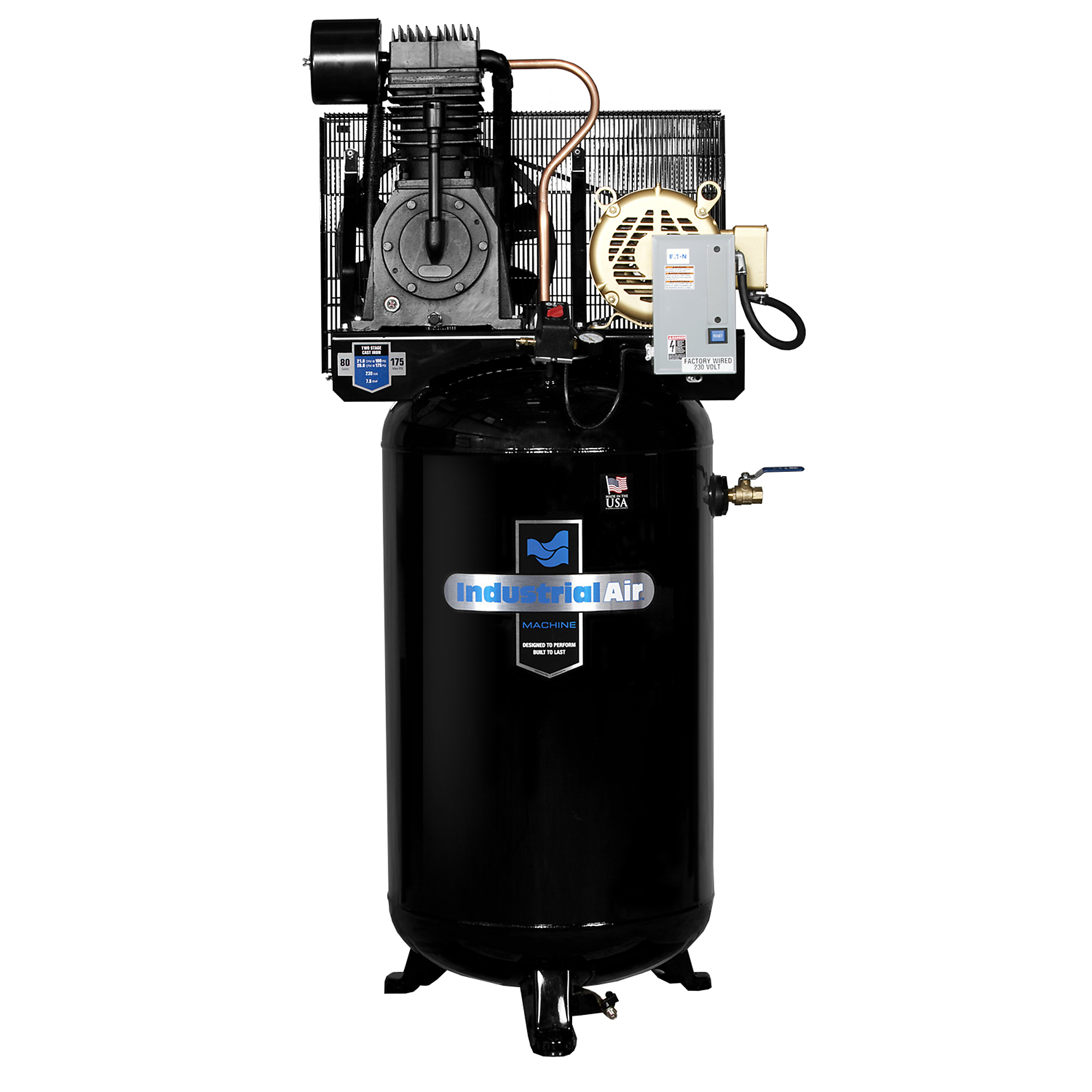 BendPak, 7.5 HP 80-Gallon Vertical Tank 3-phase Compressor, Horsepower ...