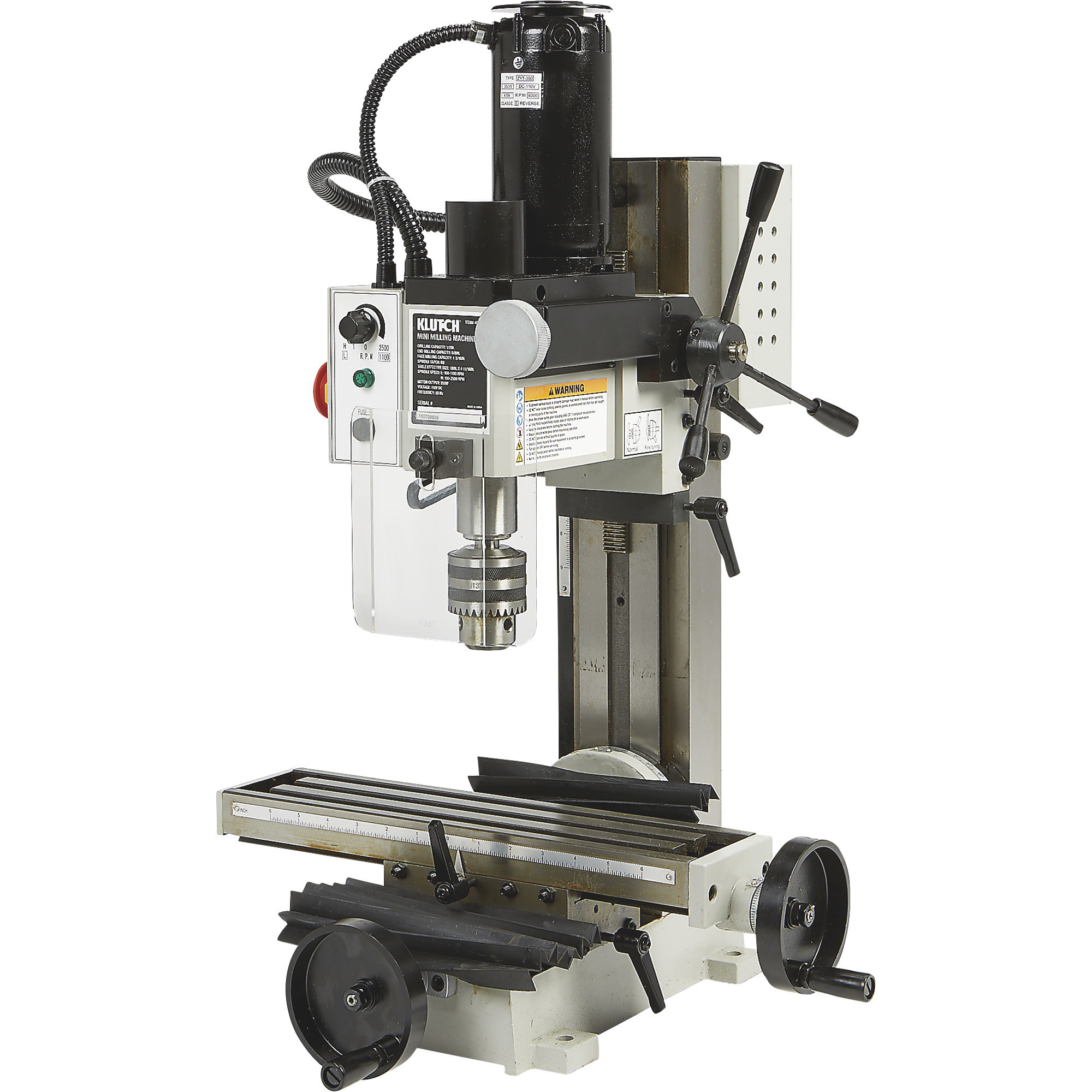 Klutch 1/2 HP Mini Milling Machine, 350 Watts, 110V | Northern Tool