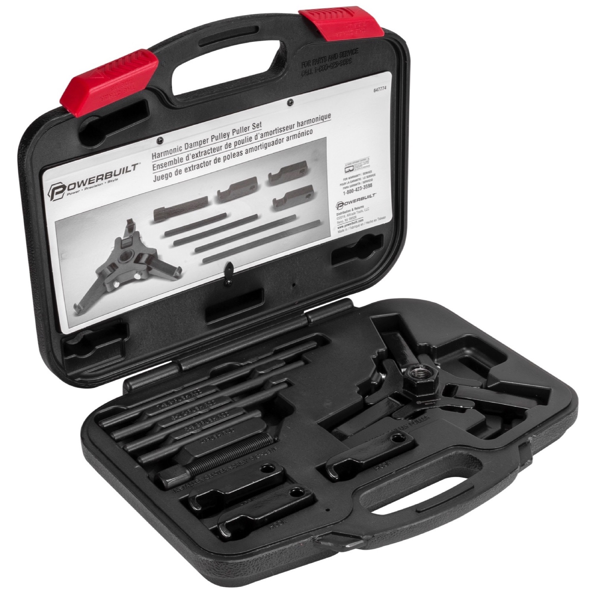 Powerbuilt Harmonic Damper Pulley Puller Kit, 8 Pc, Model# 647774 ...