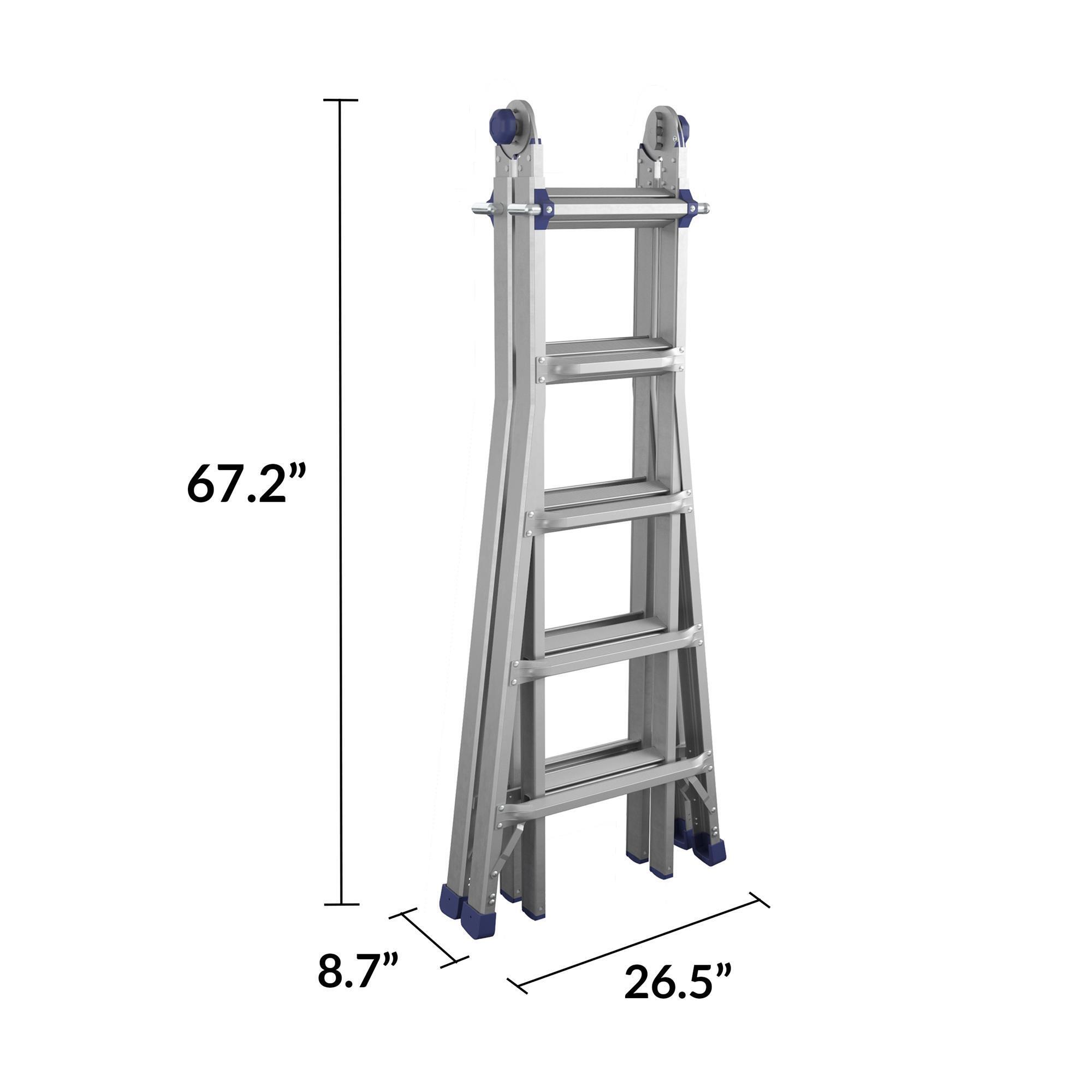 Cosco, 22ft. Reach Aluminum Multi-Position Ladder,Type IA, Height 22 ft ...