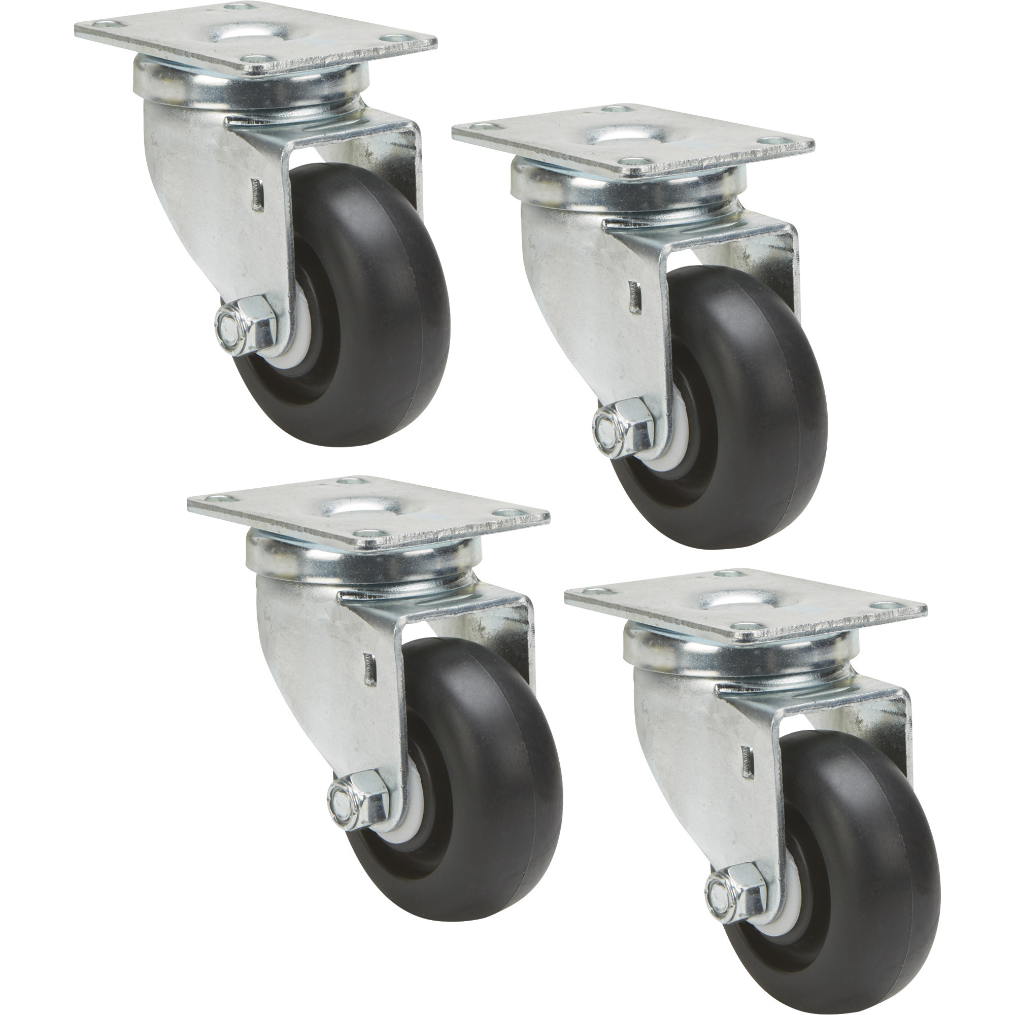 Ironton 3in. Swivel Nonmarking Polyolefin Casters, 4-Pack, 1000-Lb ...