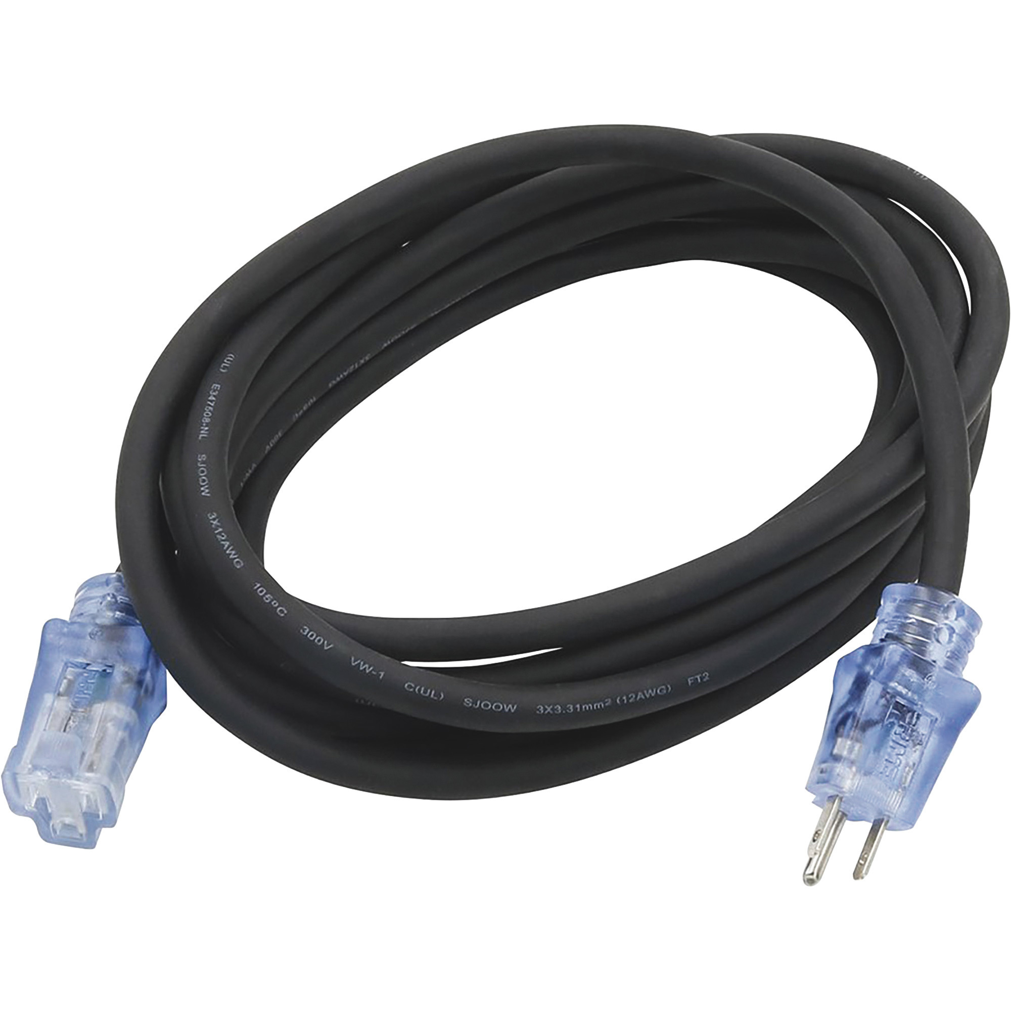 Strongway Outdoor Extension Cord, 15 AMP, 12/3 Gauge, 50ft. Rust ...