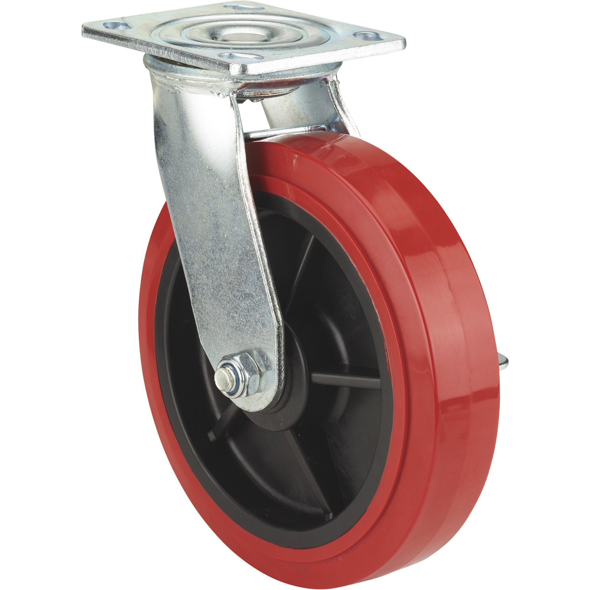 Ironton Standard-Duty 8in. Swivel Polyurethane Caster with Brake, 880 ...