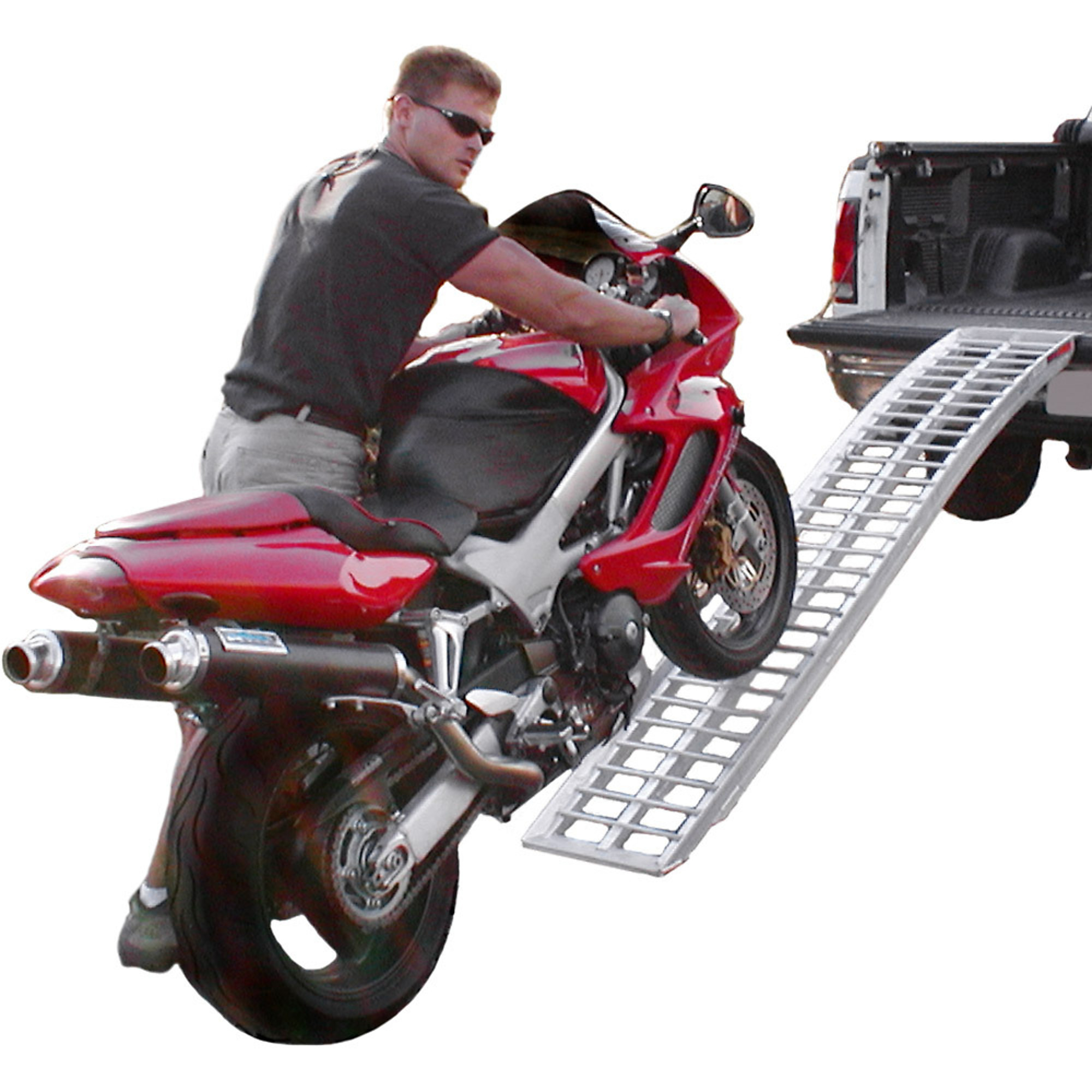 Ultra-Tow Folding Arched Steel Loading Ramp Set, 1,000-Lb. Capacity ...