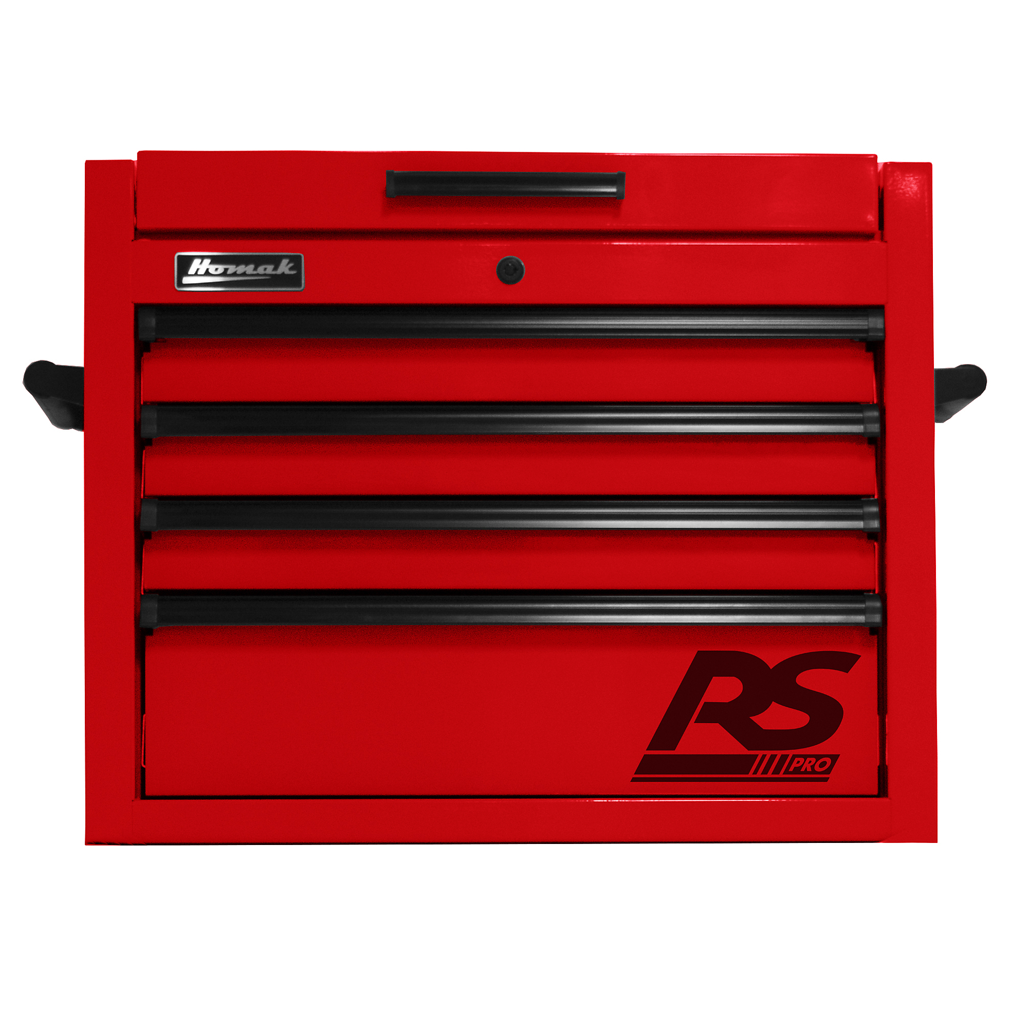 Homak RS Pro, 27in. RS PRO 4 DWR TOP CHEST WITH OUTLET-RED, Width 26.5 ...