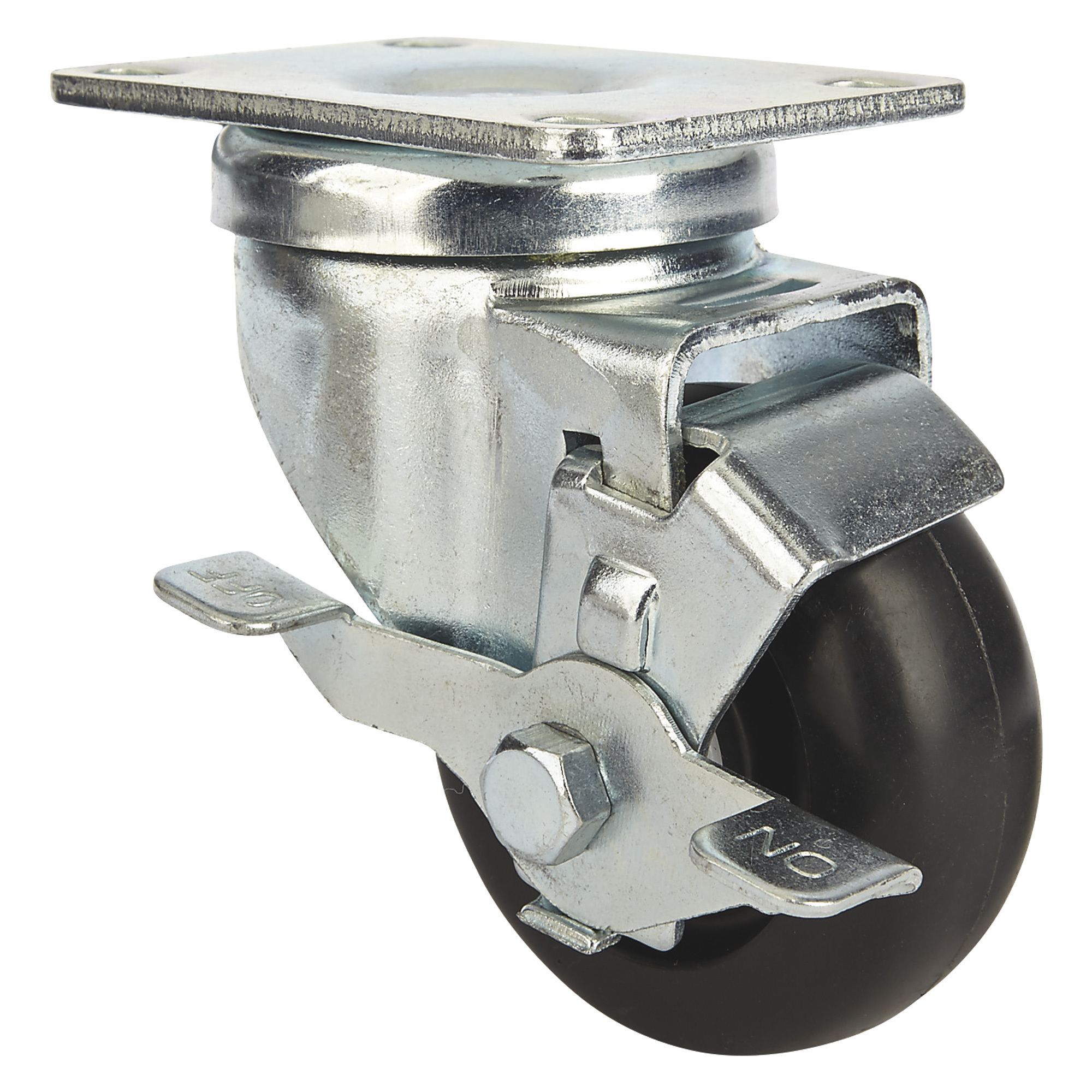 Ironton Light-Duty 3in. Swivel Nonmarking Polyolefin Caster with Brake ...