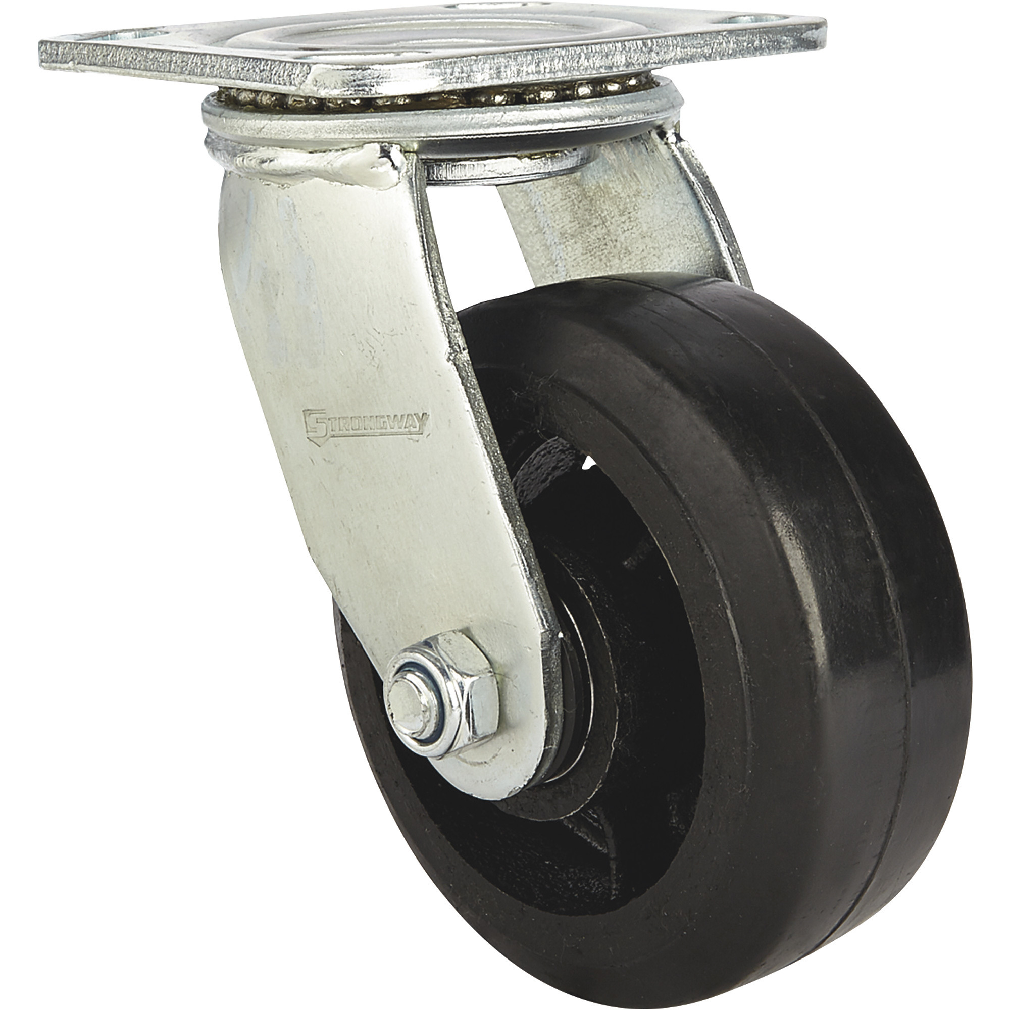 Strongway 5in. Heavy-Duty Swivel Rubber Caster, 600-Lb. Capacity ...