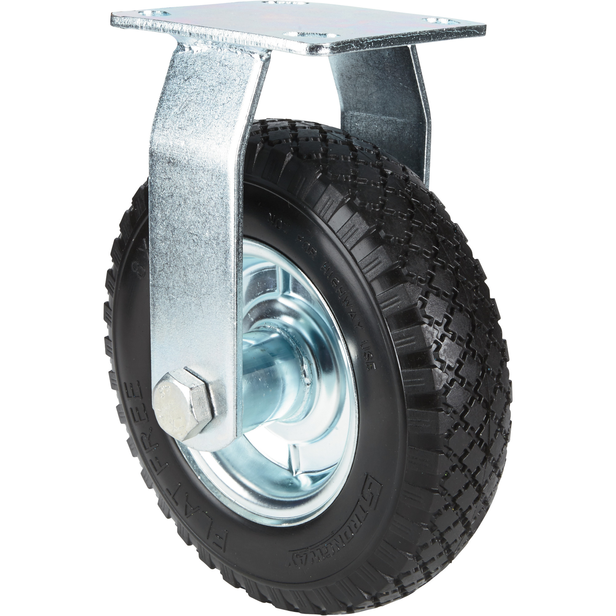 Strongway 8in. Rigid Flat-Free Solid Polyurethane Caster, 320-Lb ...