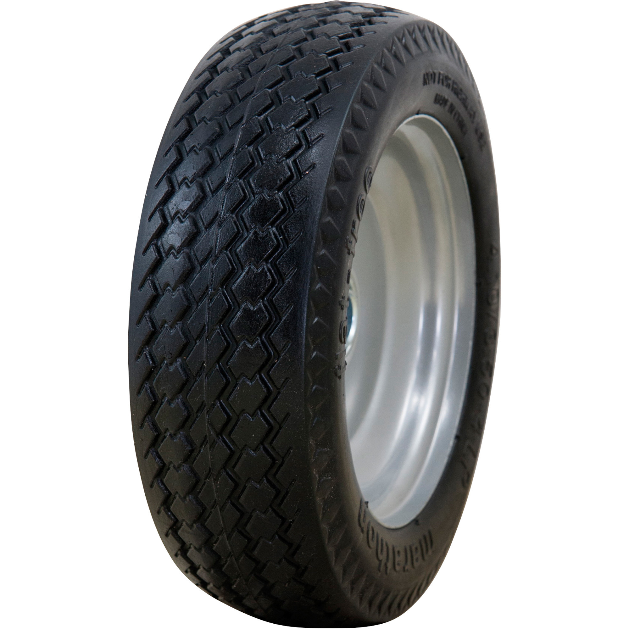 Marathon 10in. Flat-Free Tire on Steel Wheel, 3.00-4 Tire, 4in. Rim ...